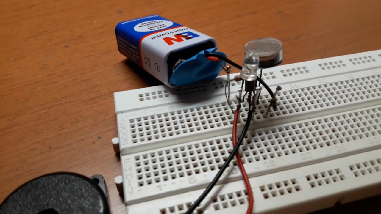 How to Make a "Laser Security Alarm System" at Home on a Breadboard ...