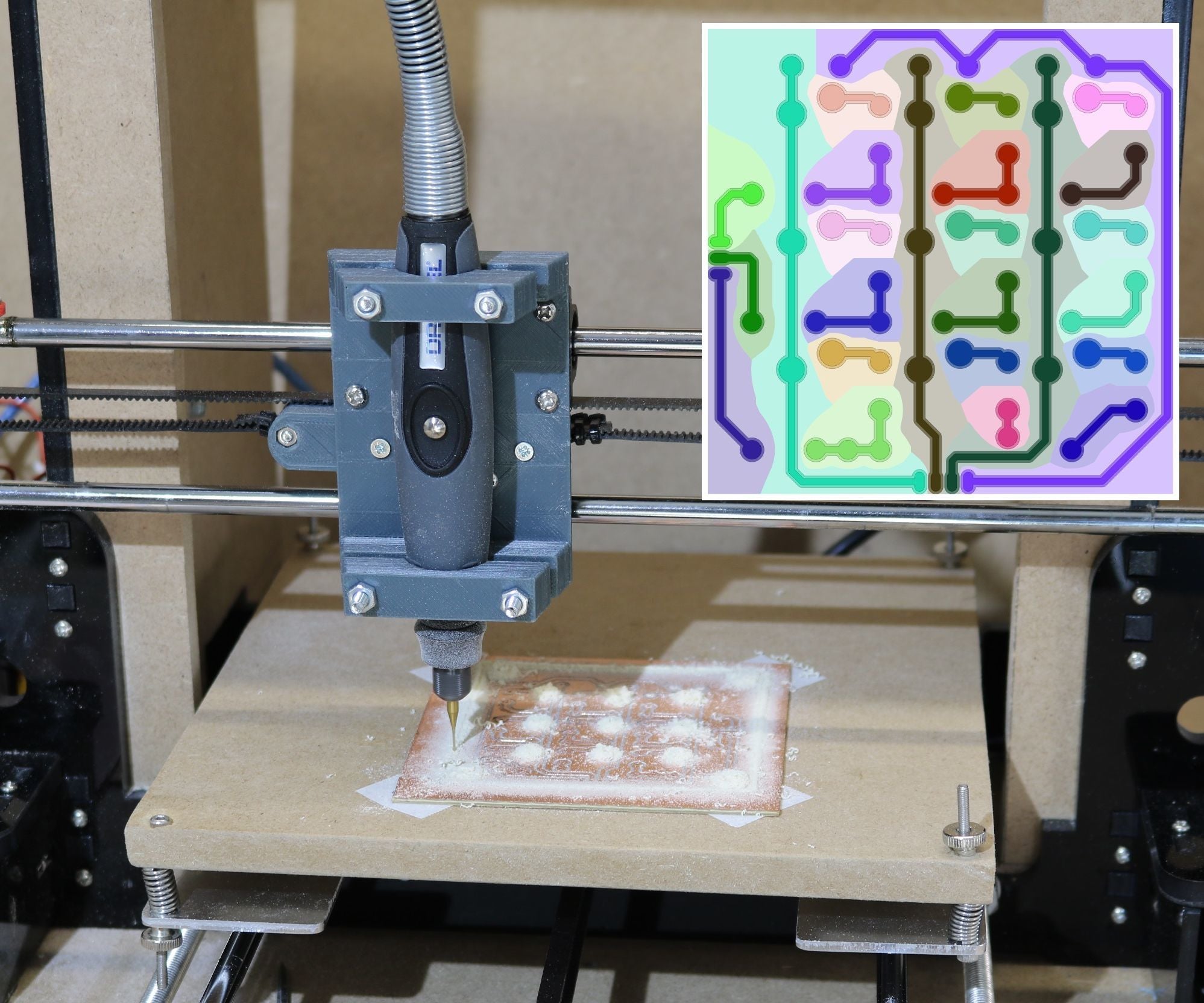 Pcb Milling Using A 3d Printer 19 Steps With Pictures Instructables 