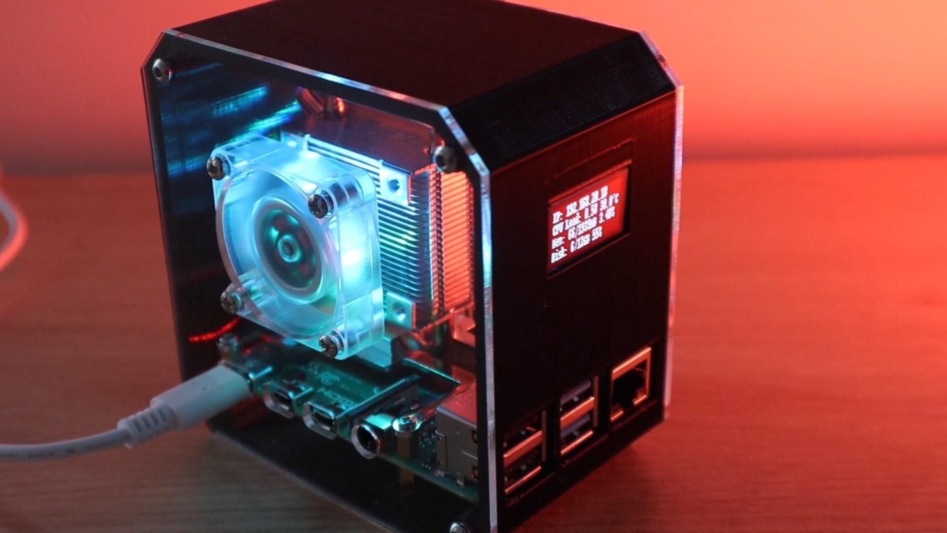 DIY Raspberry Pi Desktop Case With Stats Display : 9 Steps (with ...