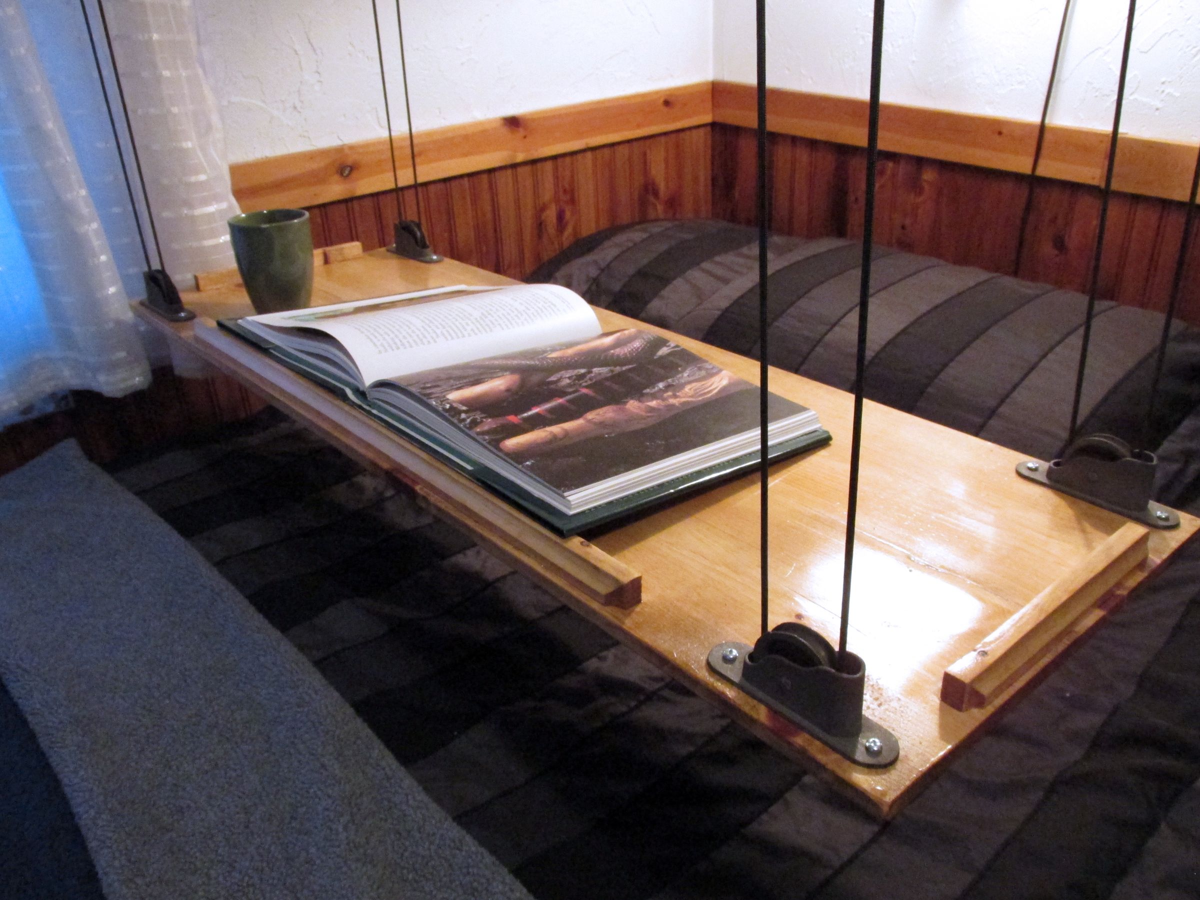 Paracord and Pulley Hanging Table : 11 Steps (with Pictures ...