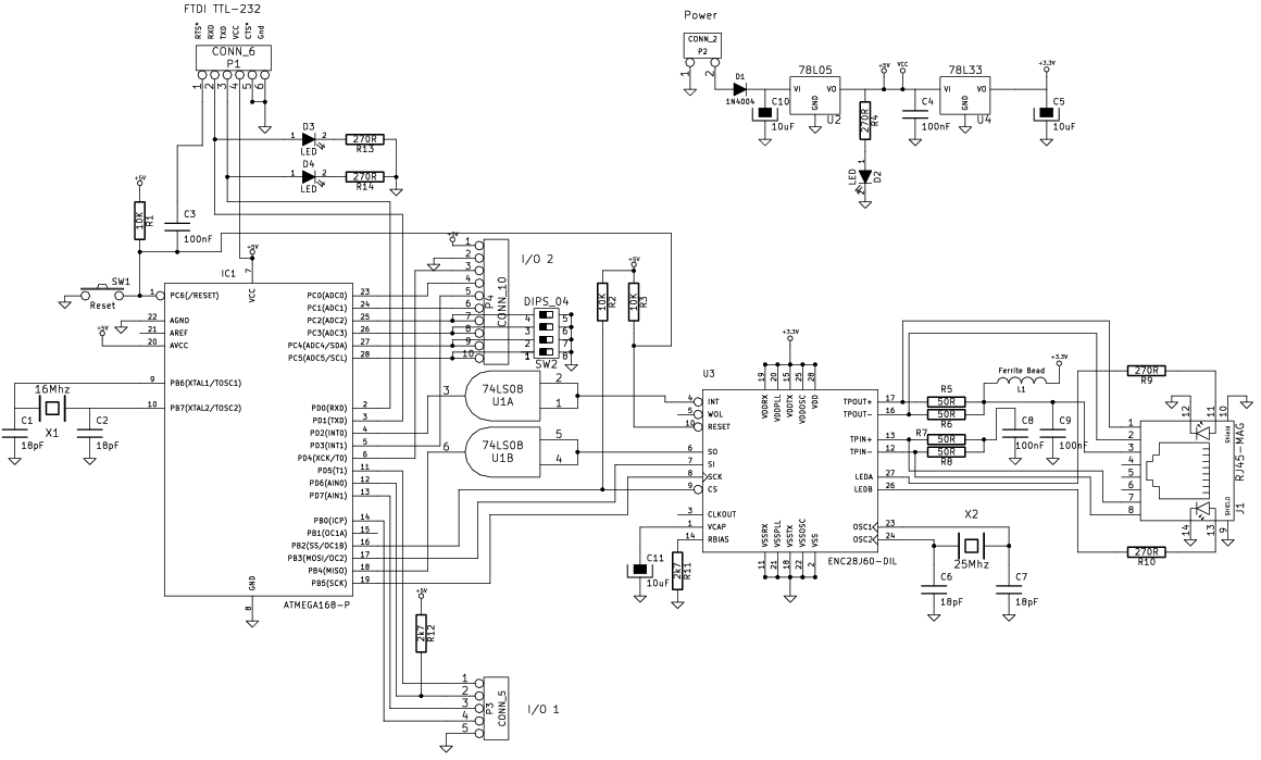 A Credit Card Sized Ethernet Arduino Compatable Controller Board : 7 ...