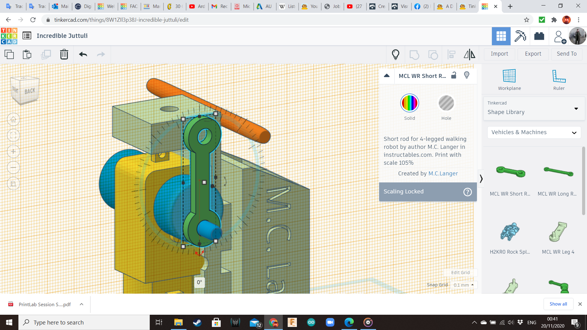 Tinkercad Robotics for School: Evil Zipline Robot! : 17 Steps (with ...