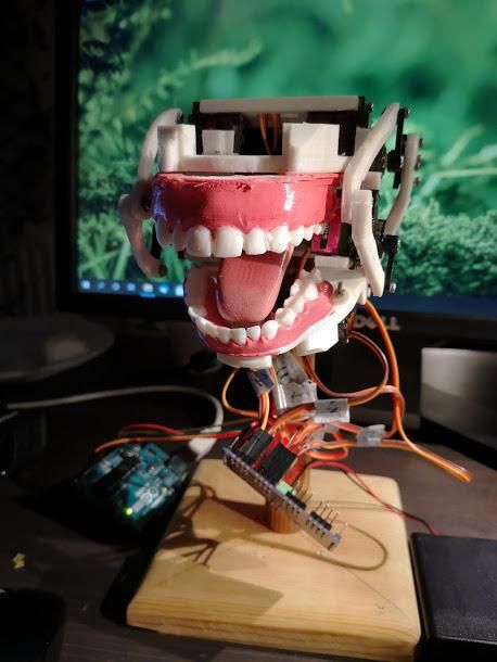 Simple Animatronic Mouth Using 3D Printing, Arduino and Python : 4 ...