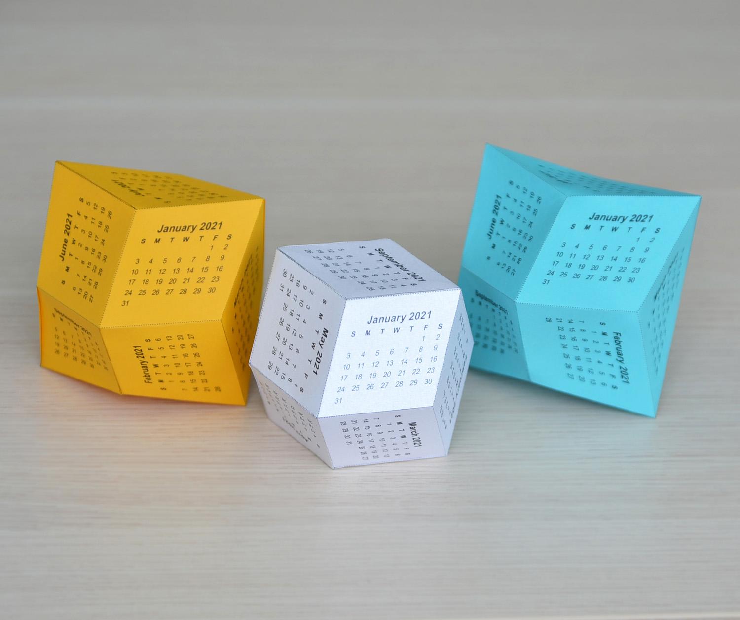 Choose Your 3D Calendar for 2021 : 4 Steps (with Pictures) - Instructables