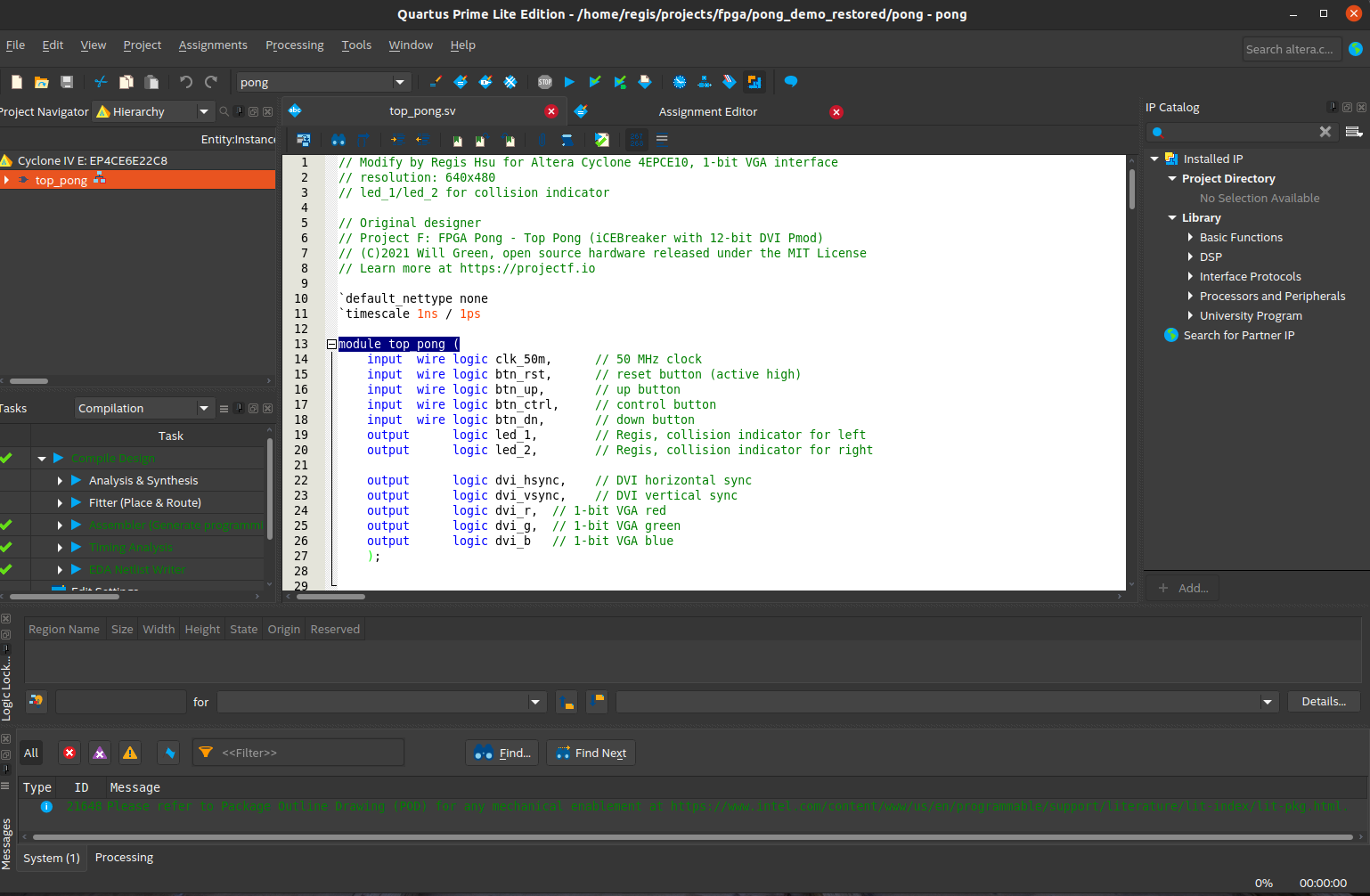 Make a Pong Game With FPGA by Verilog : 6 Steps - Instructables