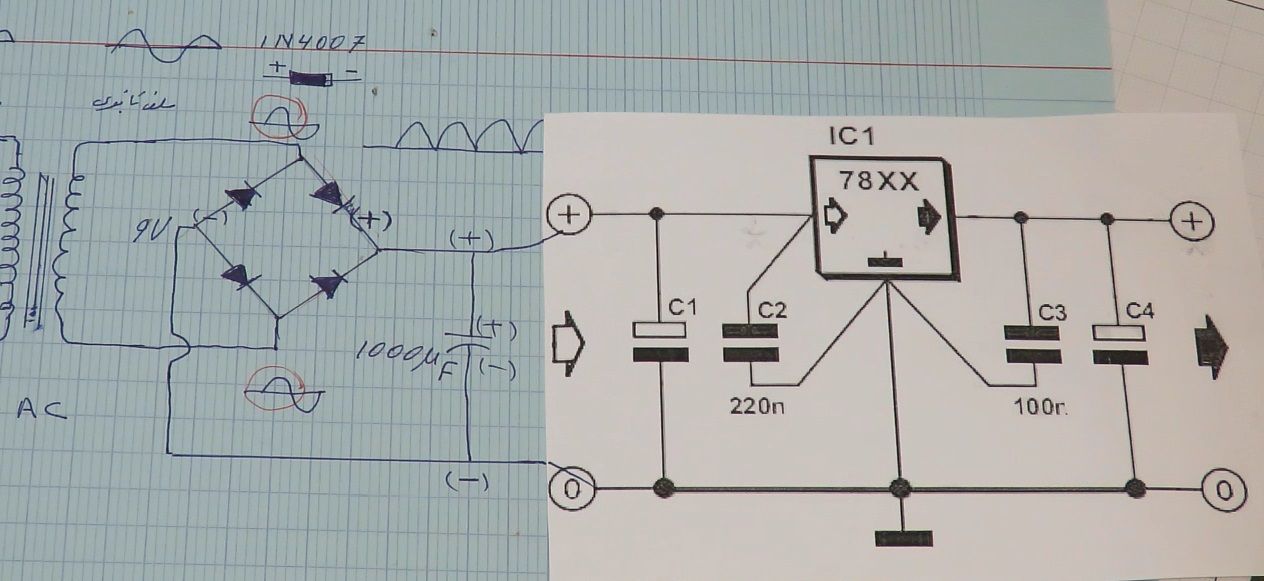 DIY Bridge Rectifier With Voltage Regulator Circuit : 5 Steps (with ...