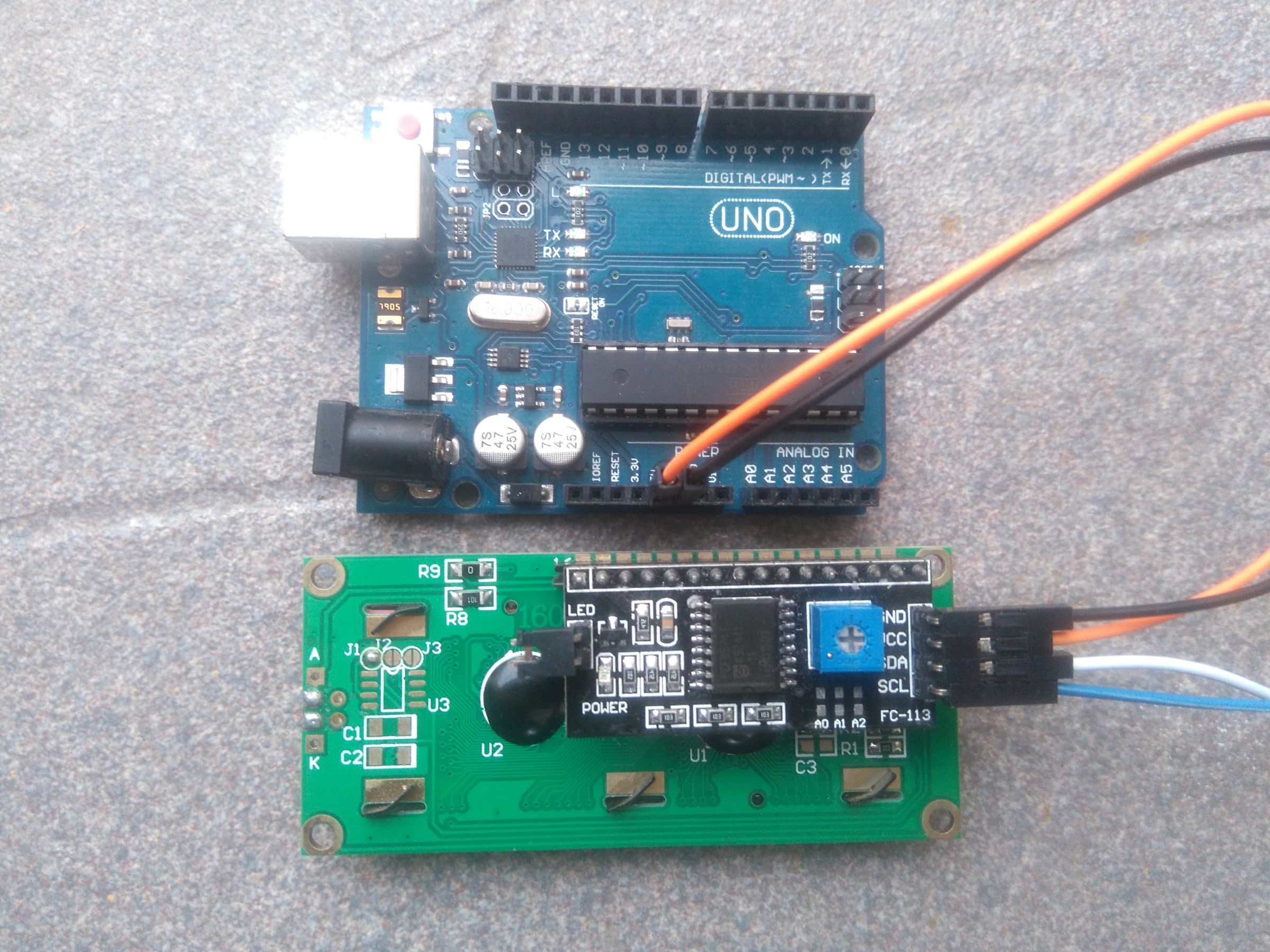 Arduino I2C 16*2 Lcd Display Connection With Utsource : 10 Steps ...