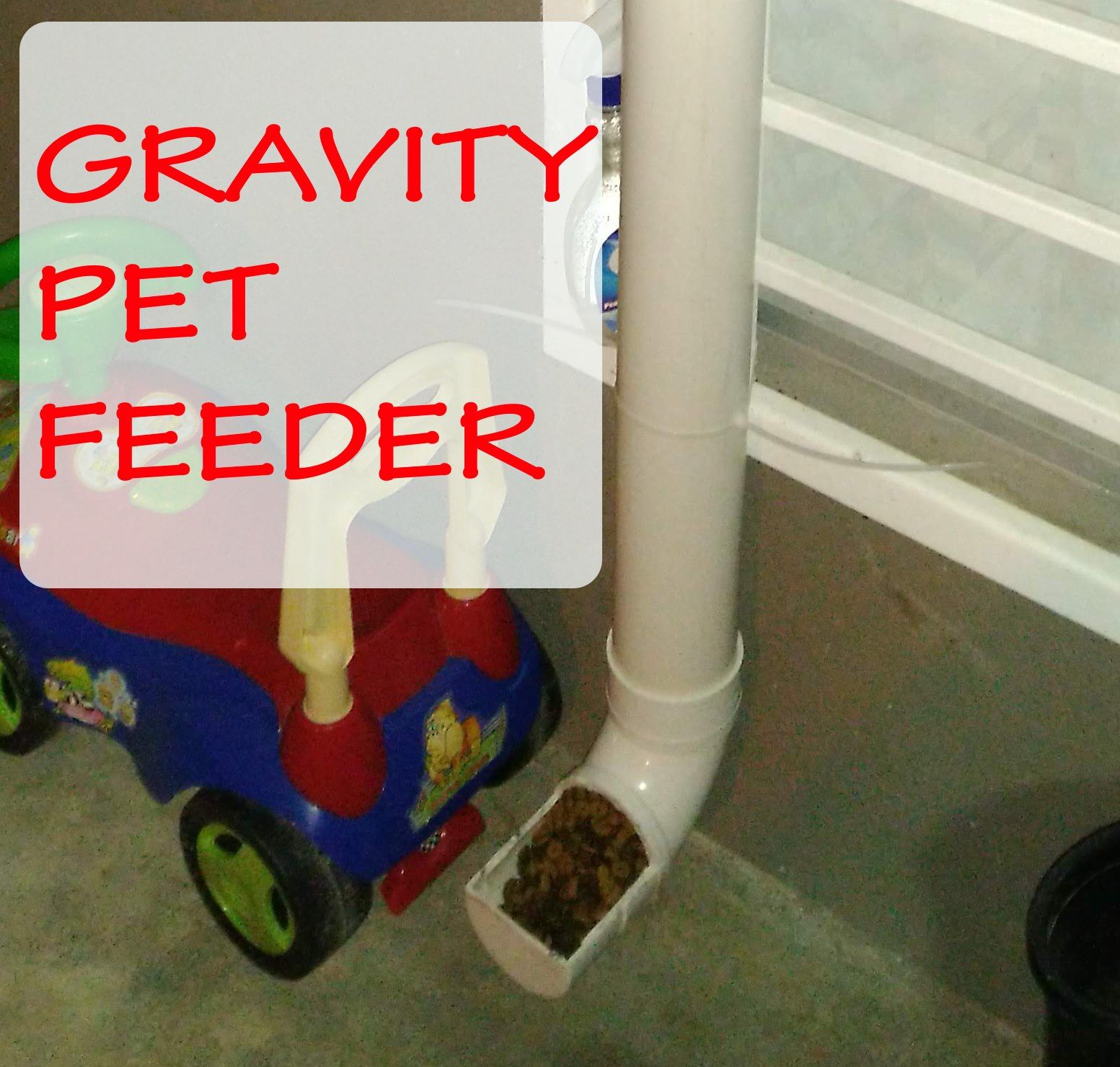 Gravity Pet Feeder Using PVC Pipes : 4 Steps - Instructables