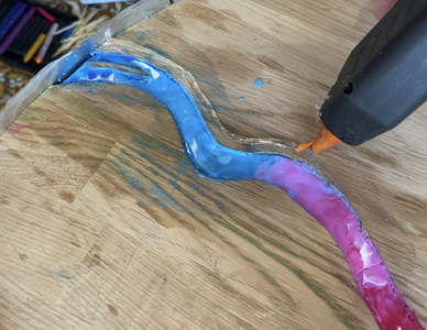 Rainbow River of Melted Crayons on Coffee Wooden Table : 18 Steps (with ...