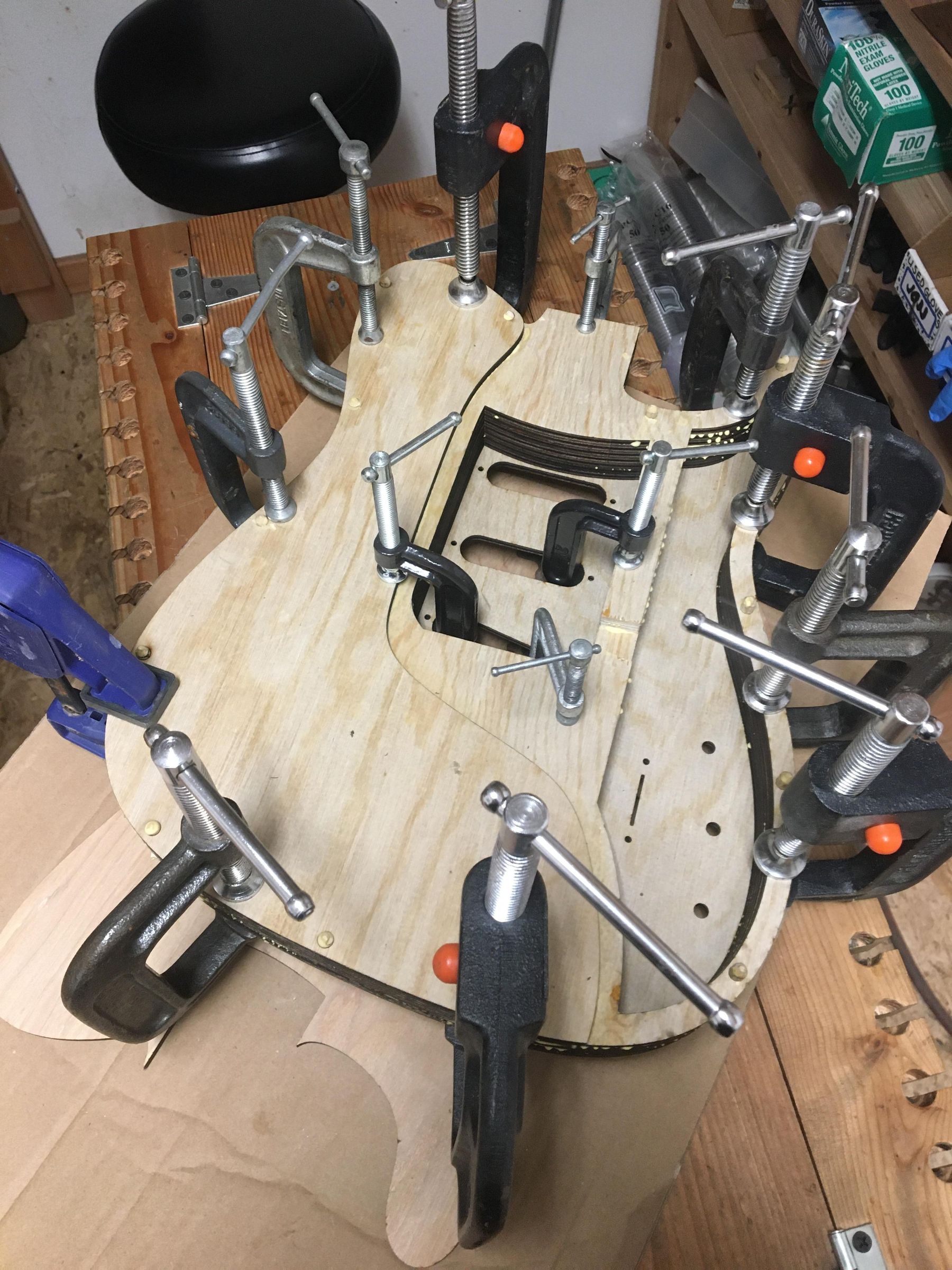 Custom CNC Electric Guitar & Case With Mobile BUILT IN Amp! : 9 Steps ...