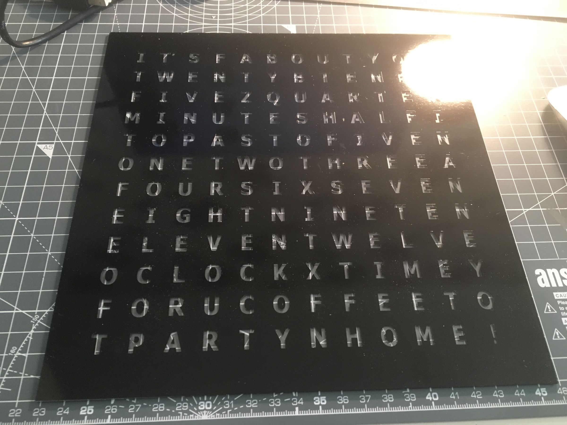 IKEA Ribba Word Clock : 9 Steps - Instructables