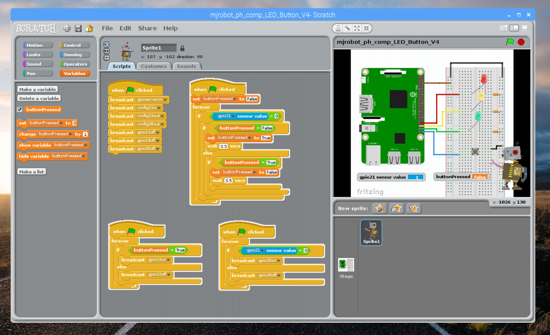 Physical Computing - Scratch for Raspberry Pi : 17 Steps (with Pictures ...