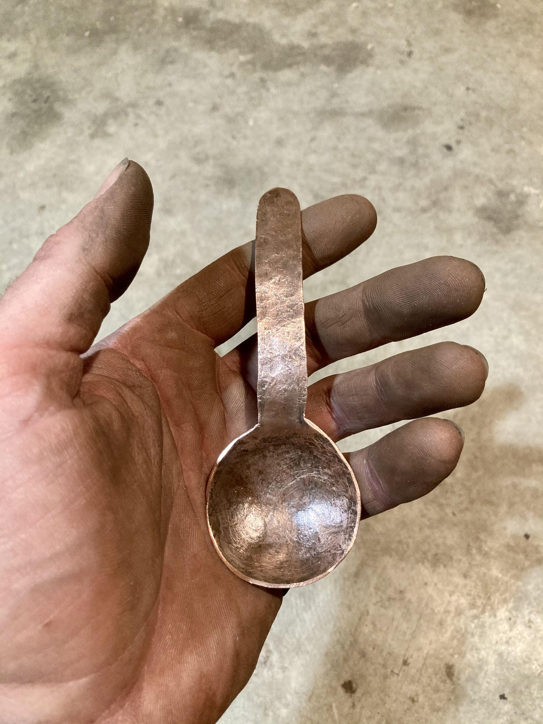 Hammered Copper Spoon With Simple Tools and Materials : 6 Steps (with ...
