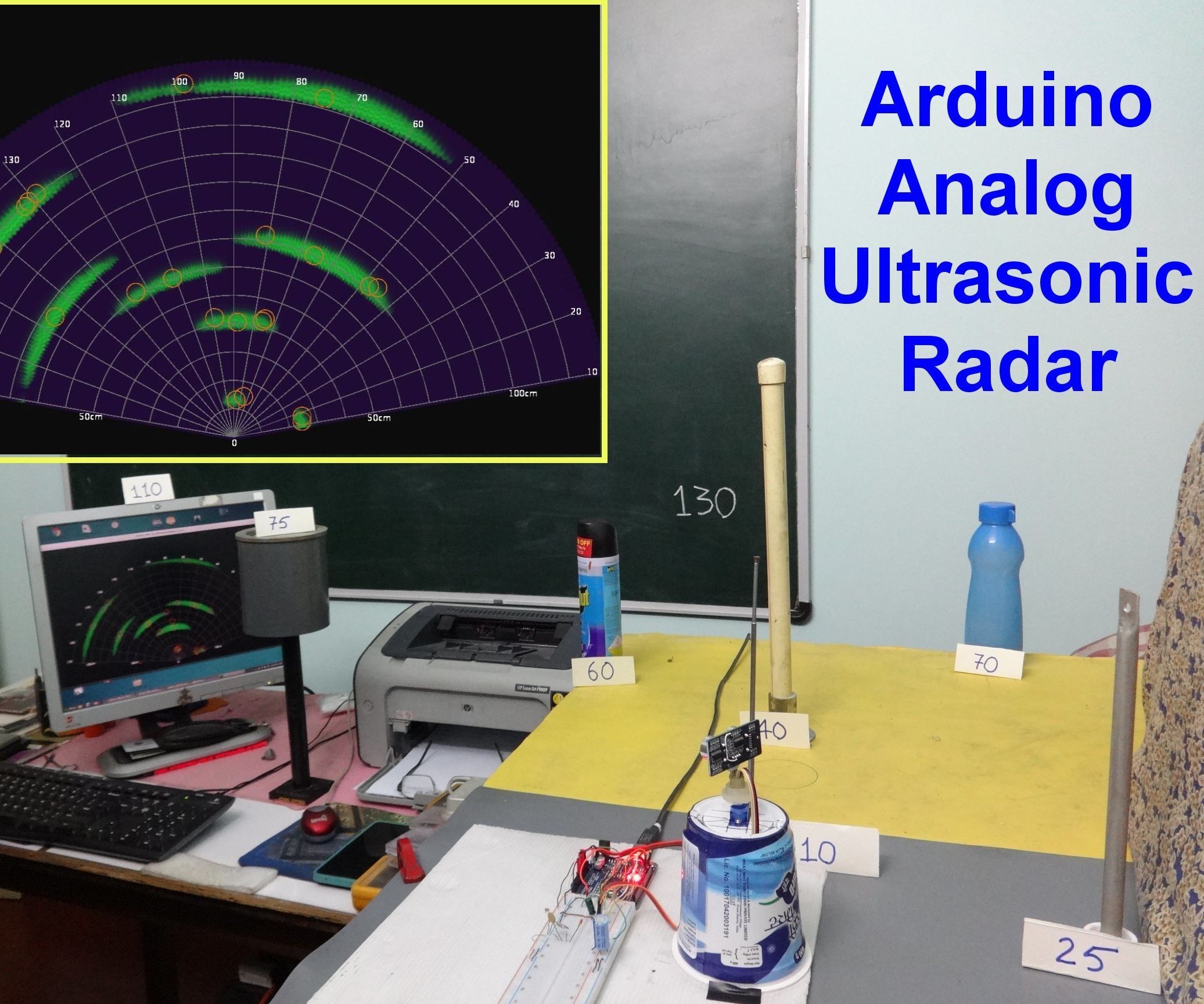 Arduino Analog Ultrasonic Radar 3 Steps Instructables