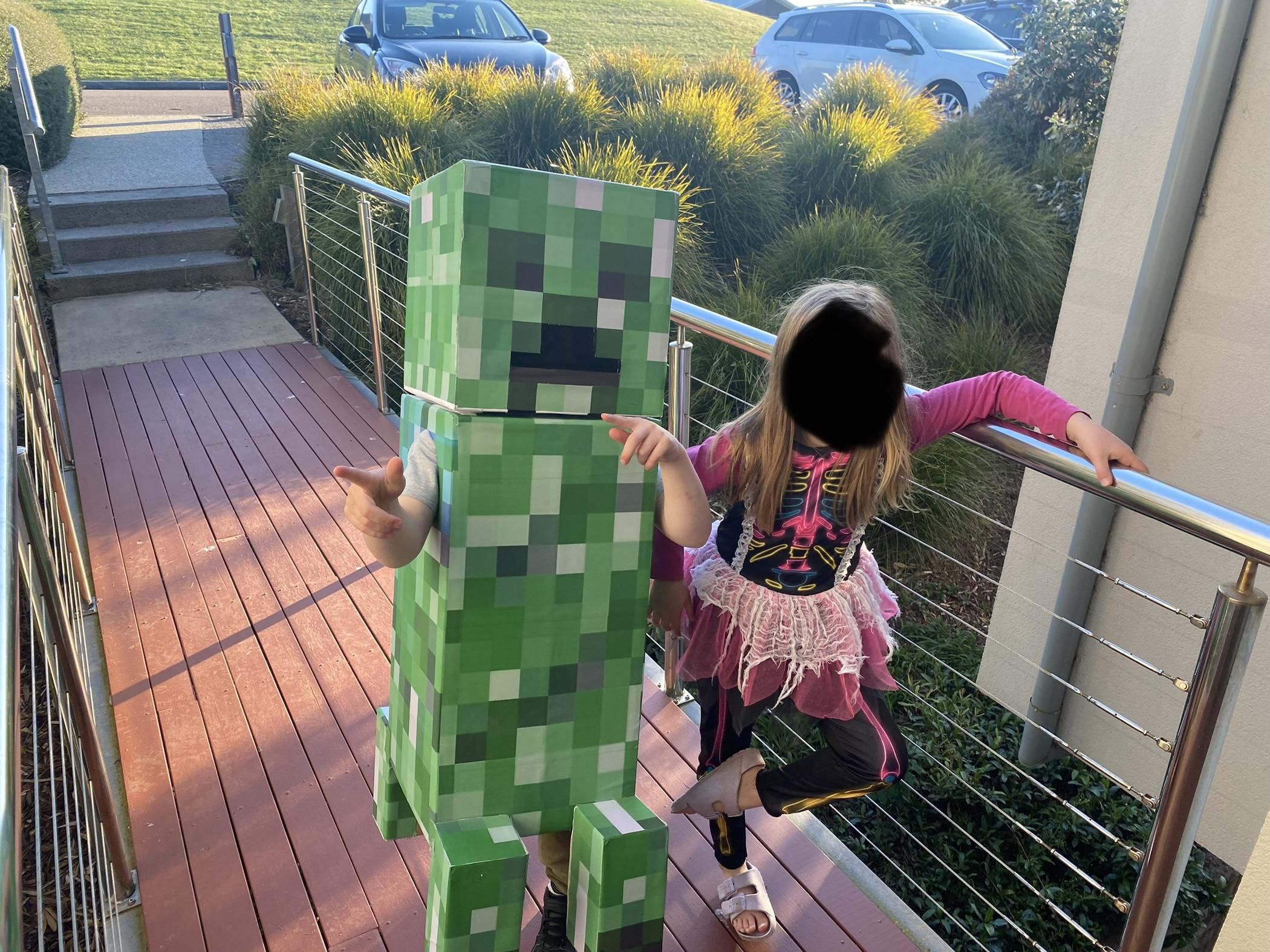 Telescoping Minecraft Creeper Costume : 7 Steps (with Pictures ...