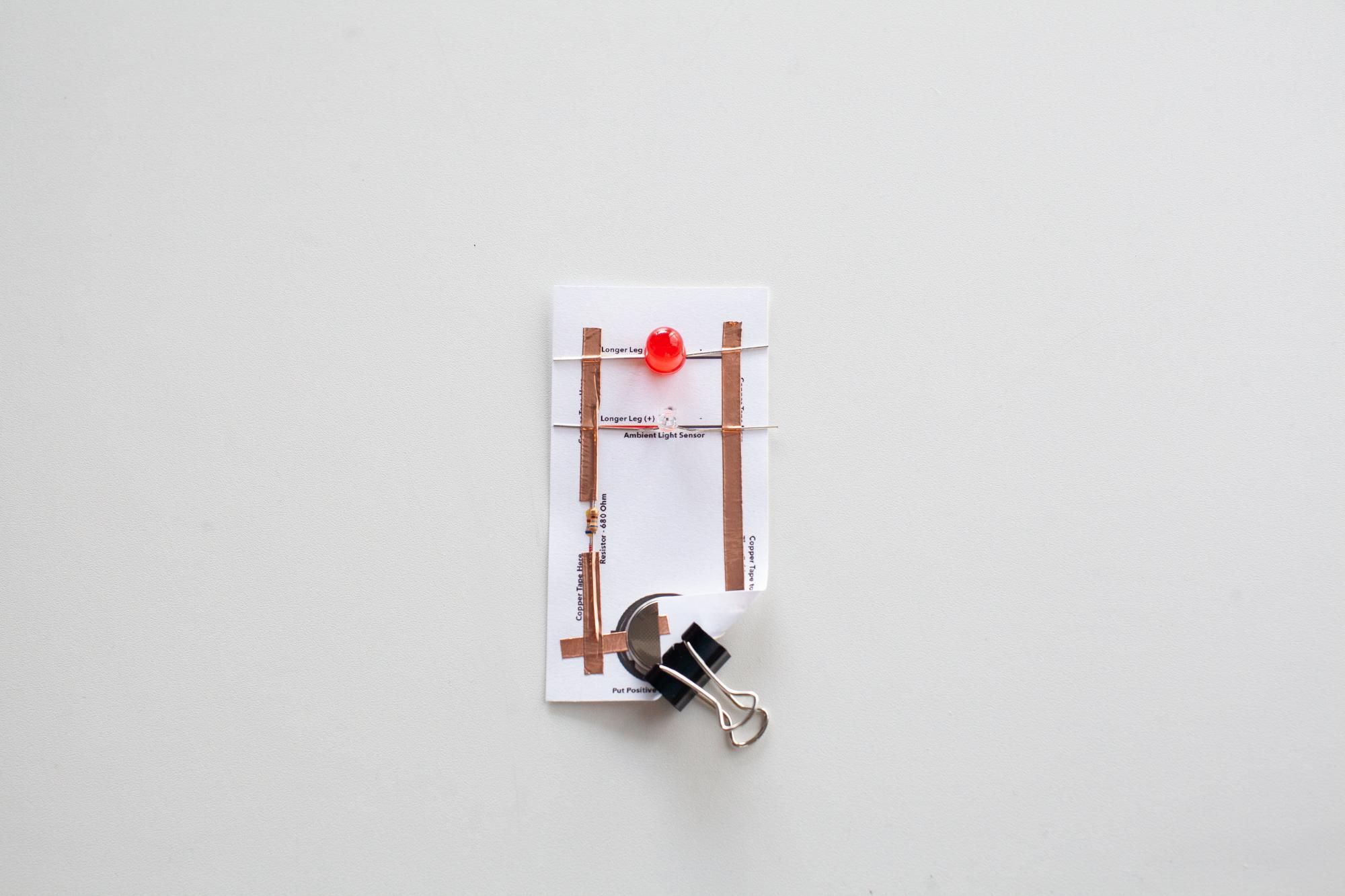 Make a Simple Ambient Light Sensor/Night Light Paper Circuit : 13 Steps ...