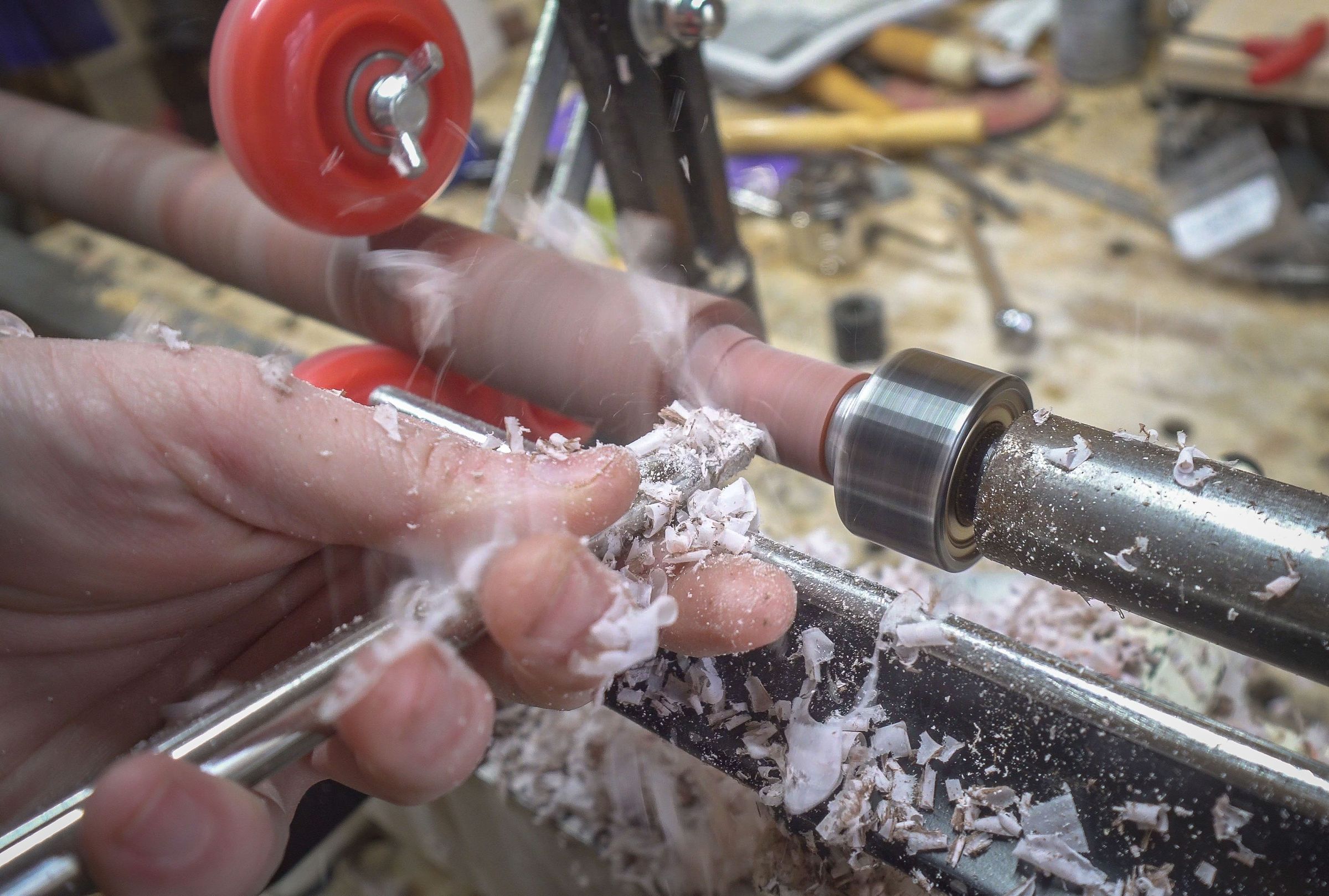 How to Make a Custom Hybrid Epoxy Pool Cue Using a Wood Lathe : 19 ...