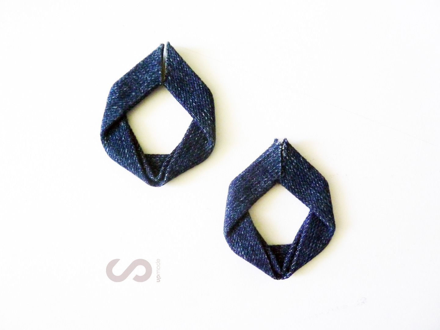 Upcycled Denim Earrings DIY Jewelry Tutorial by Upmade : 8 Steps (with ...