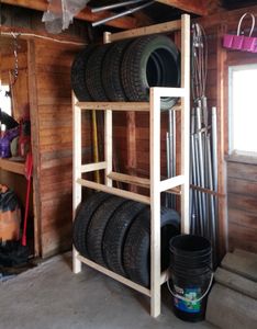Cheap and Easy to Build Tire Rack : 5 Steps - Instructables