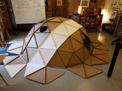Geodesic Dome From Laser-Cut Cardboard : 4 Steps (with Pictures ...