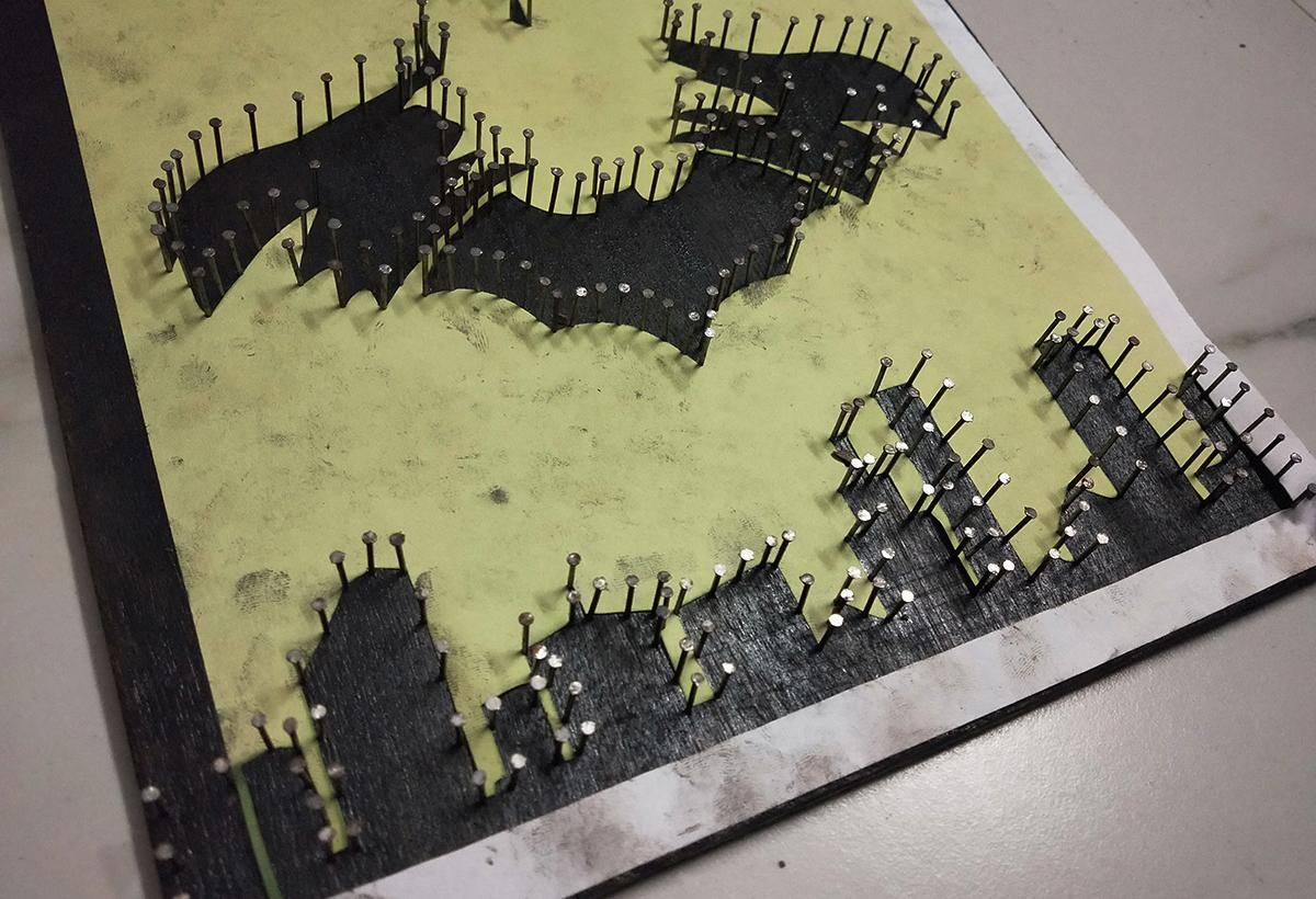 BATMAN | String Art : 6 Steps (with Pictures) - Instructables