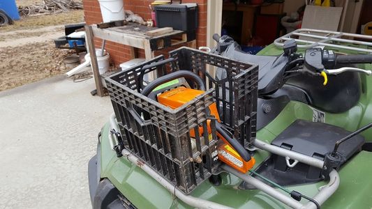 Redneck Chainsaw Holder for ATV - Instructables