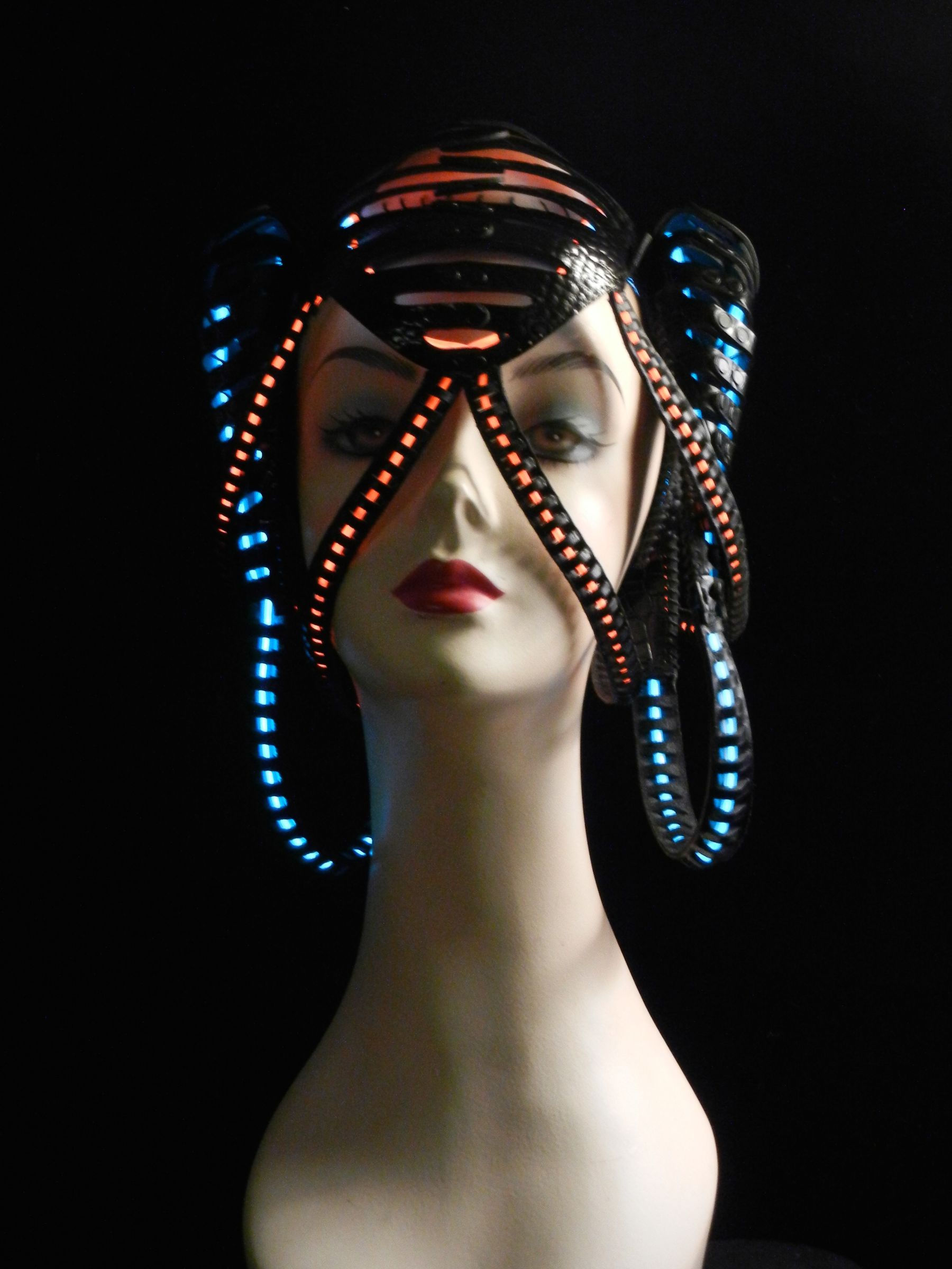 Leather and El Wire Sci-Fi Headdress : 16 Steps (with Pictures ...