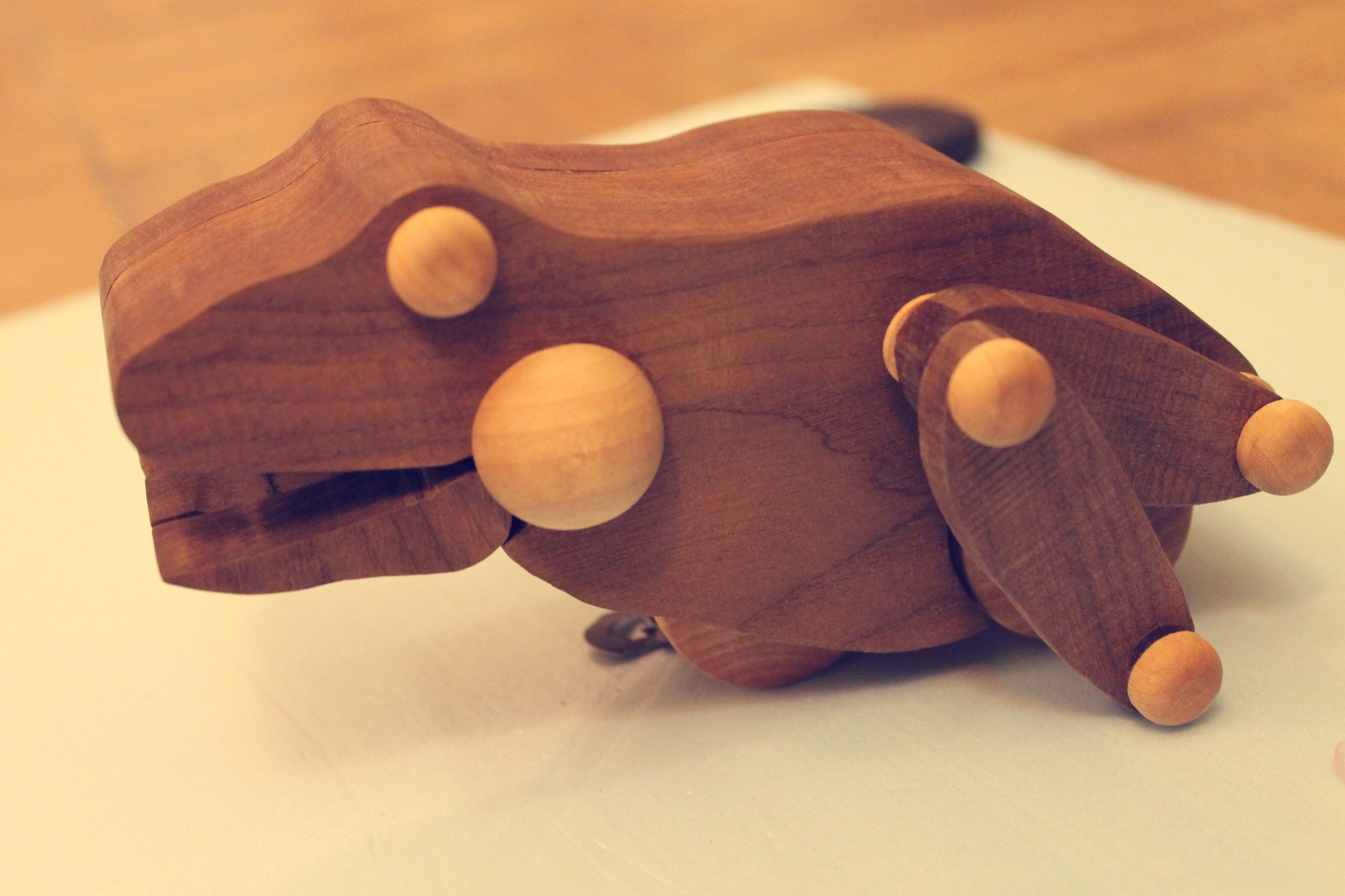 Wooden Frog-- Hi Dear, Remember to Smile When Working! : 4 Steps (with ...