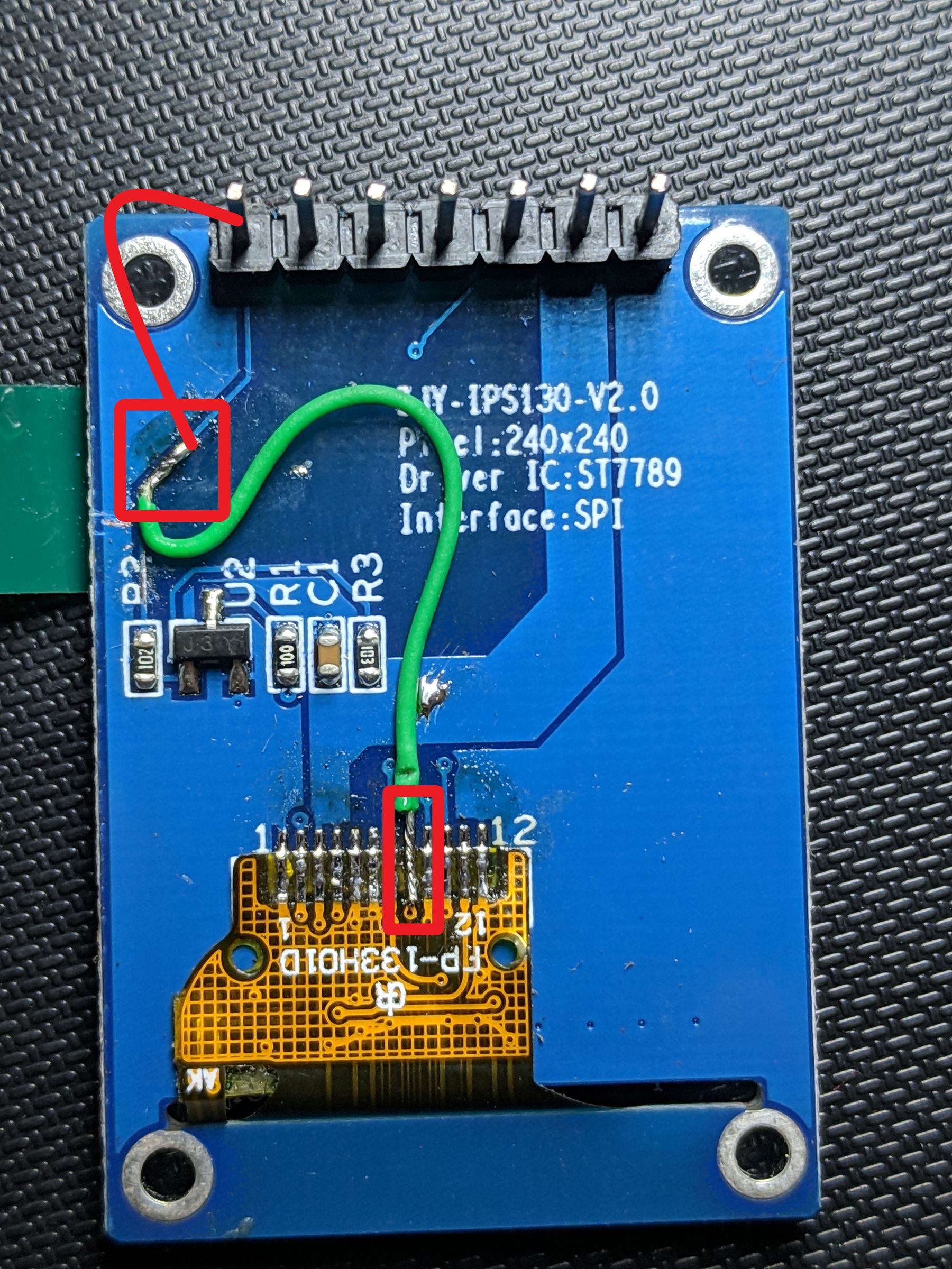 Adding CS Pin to ST7789 1.3" IPS LCD : 5 Steps - Instructables