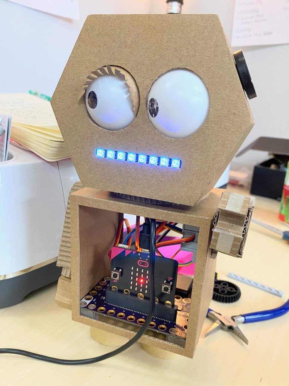 "High-Fivey" the Cardboard Micro:bit Robot : 18 Steps (with Pictures ...