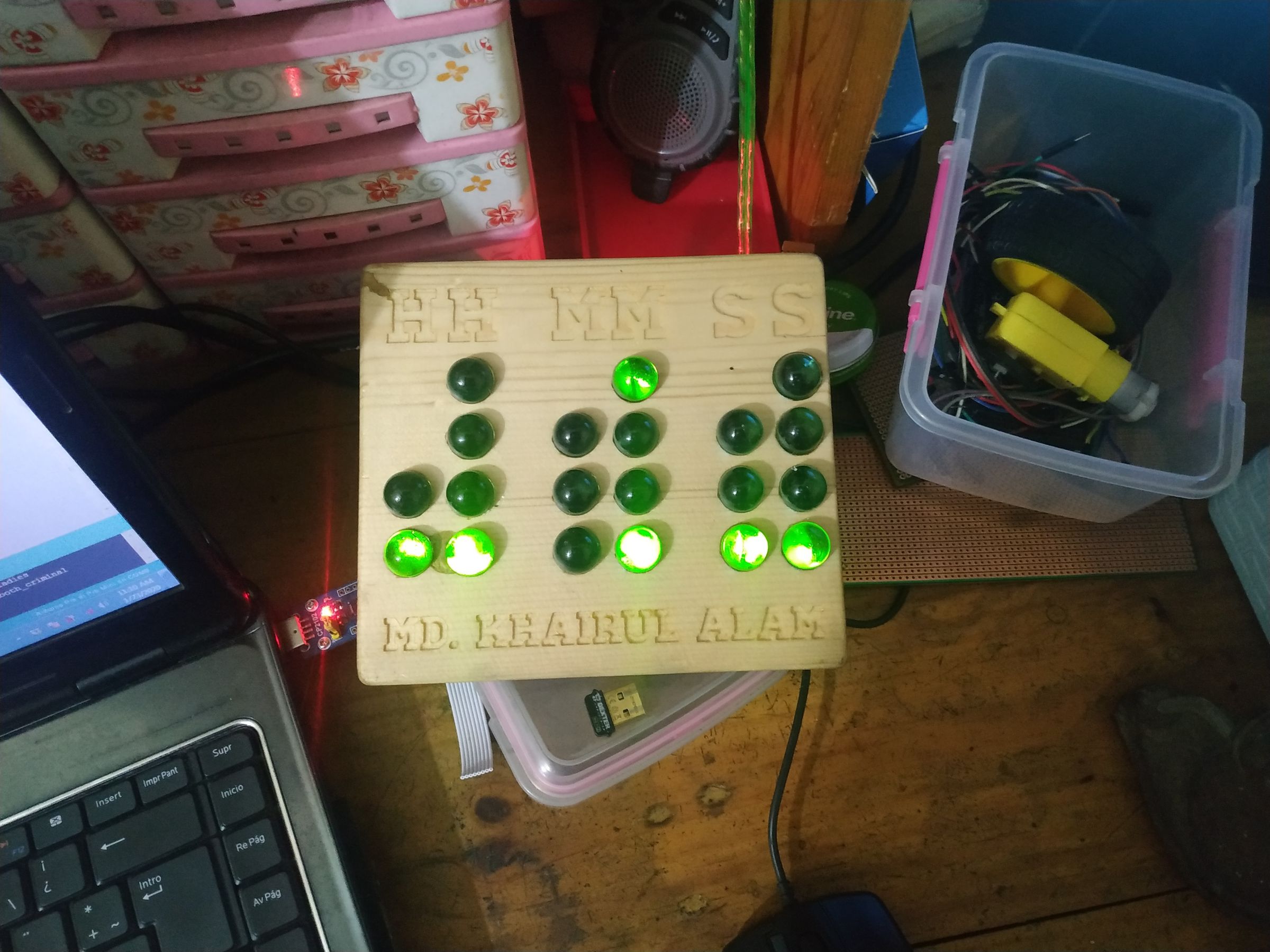 Binary Desk Clock | Trybotics