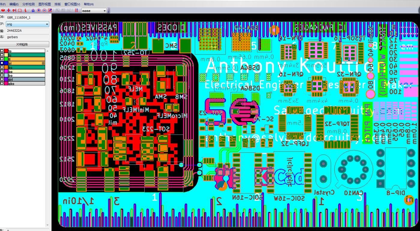 PCB Business Card Ruler With QR and NFC | Trybotics