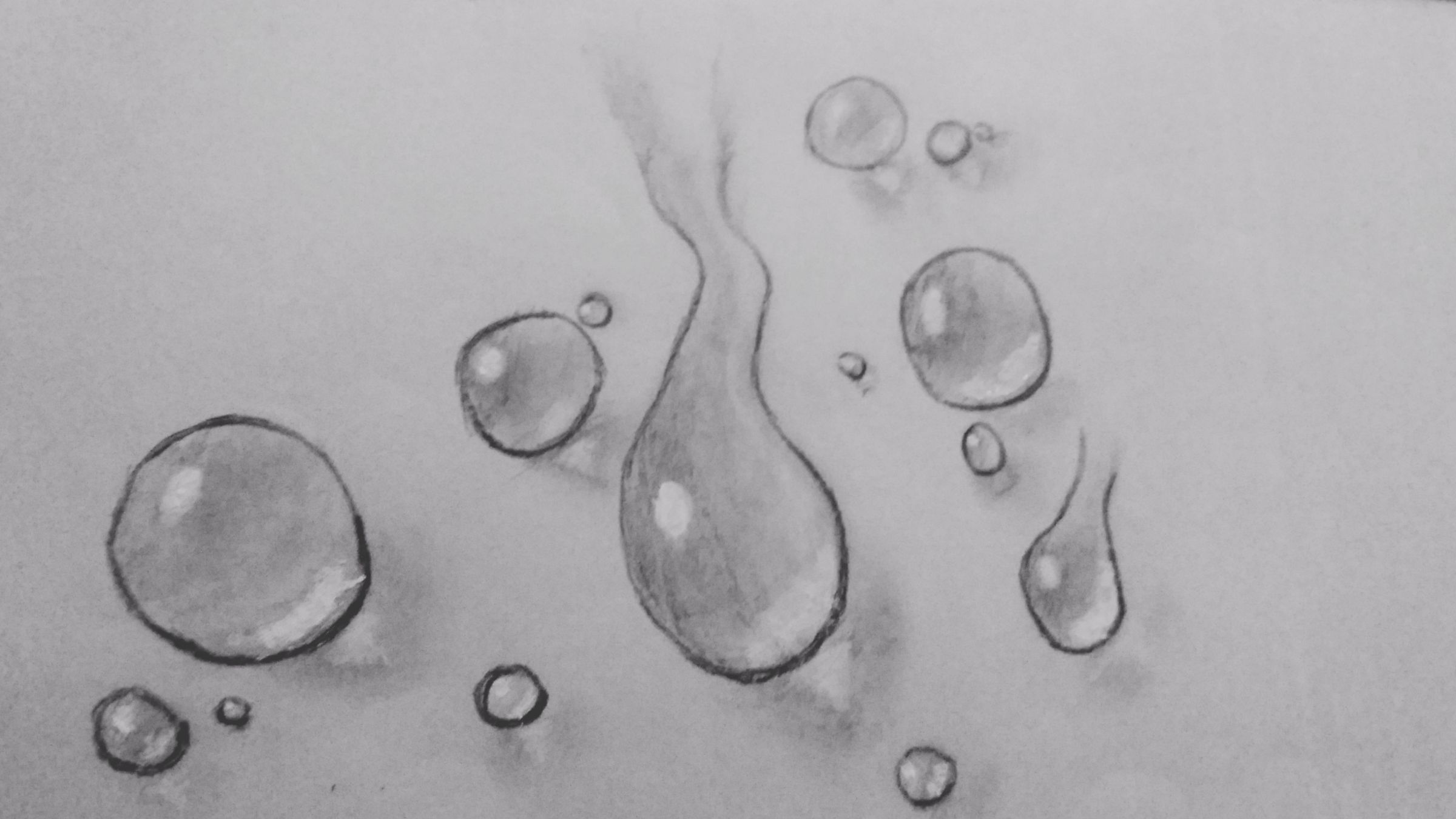Easy 3D Art Pencil Drawing: How to Draw 3D Dew Drop on Leaf : 5 Steps ...