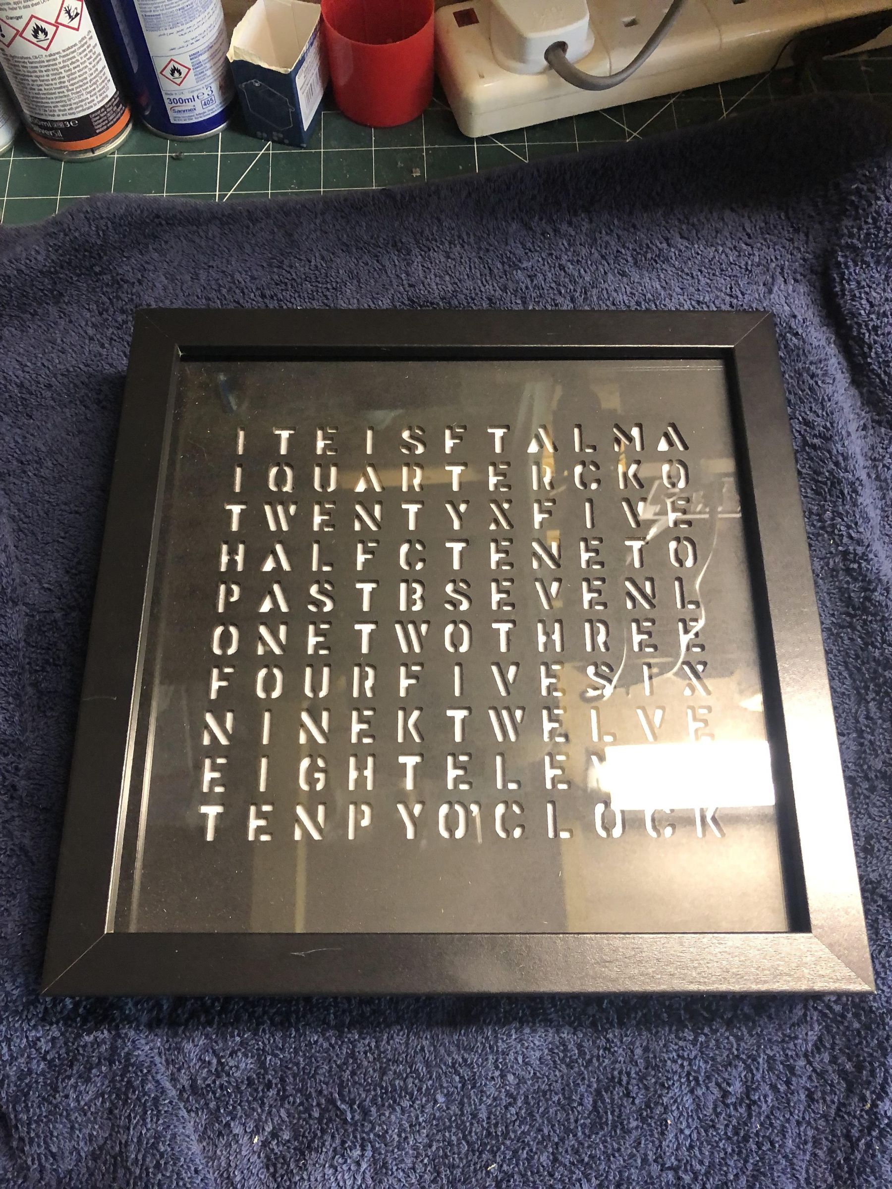 Word Clock,Arduino LED Animated Rainbow Word Clock Using WS2812b Strip ...