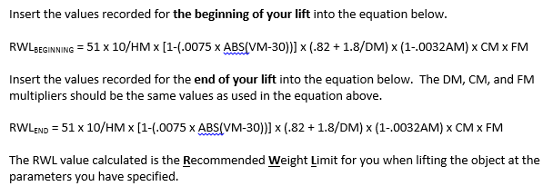 How to Use the NIOSH Lifting Equation : 11 Steps - Instructables