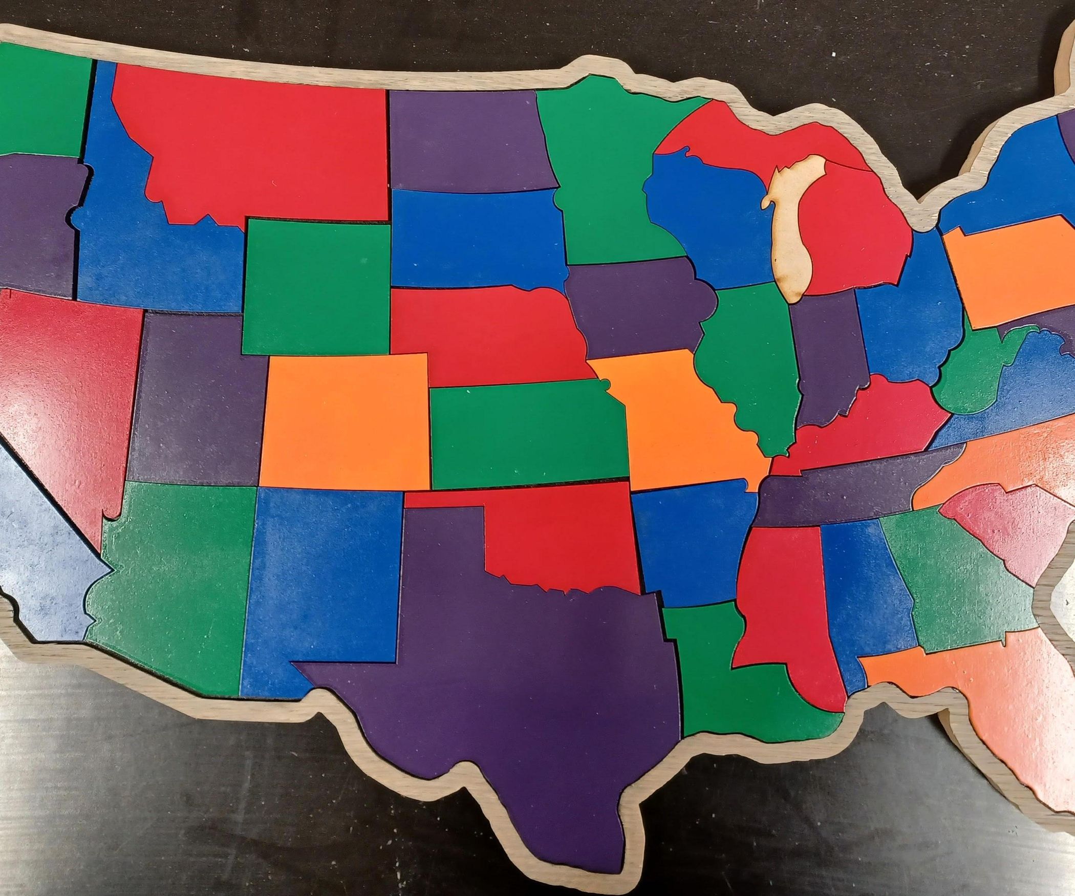 Mapping Out a Puzzle of America : 7 Steps (with Pictures) - Instructables