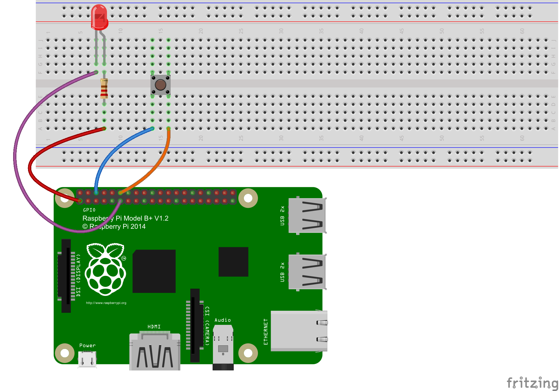 Control Led by Pushbutton | Raspberry Pi 3 | Tutorial - 2 : 4 Steps ...