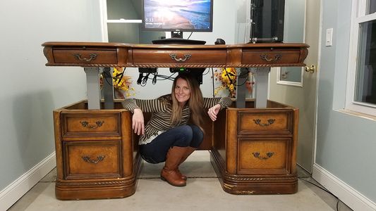 Converting an Executive Desk Into a Standing Desk : 9 Steps - Instructables