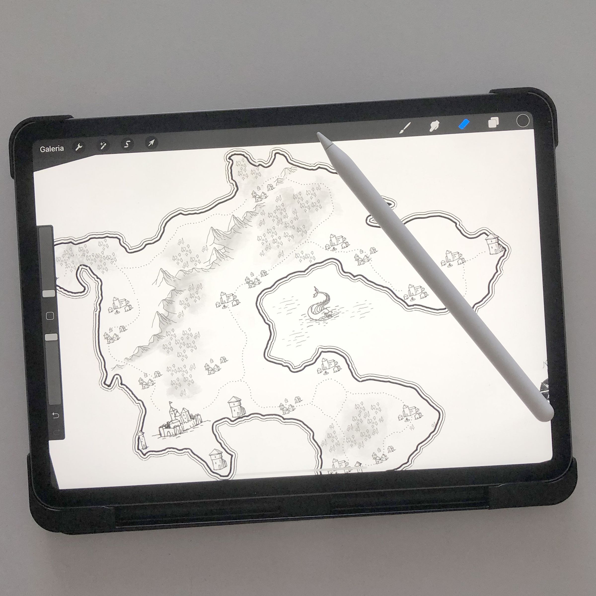 How to Make RPG Maps With Procreate | With Free Brushes : 8 Steps (with ...