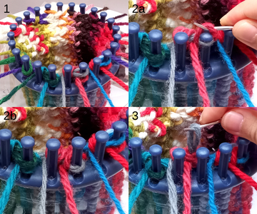 Warp Knitting on a Round Knitting Loom : 10 Steps (with Pictures ...