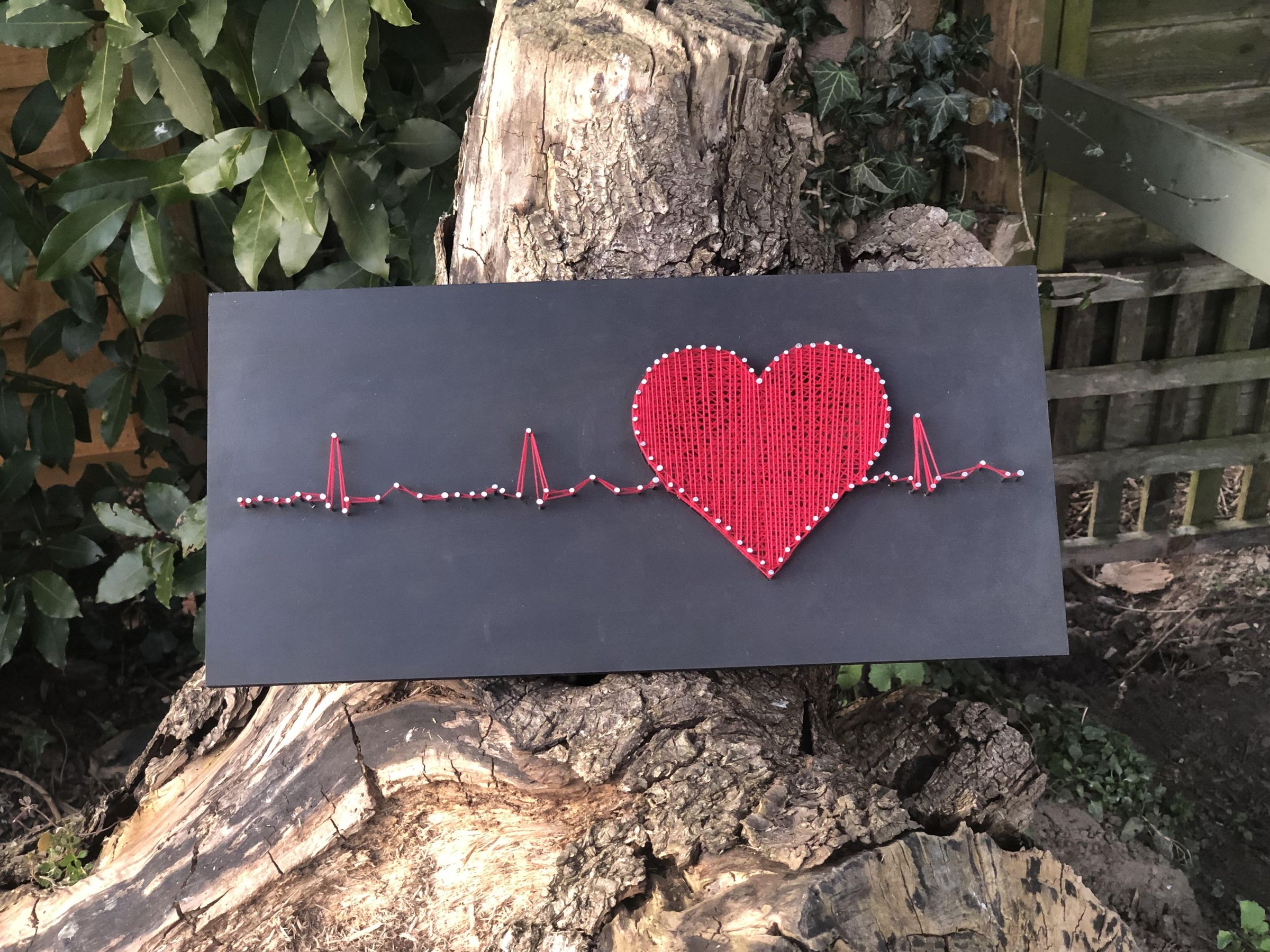 String Art Cardiac Line With Heart and LED's : 8 Steps (with Pictures ...