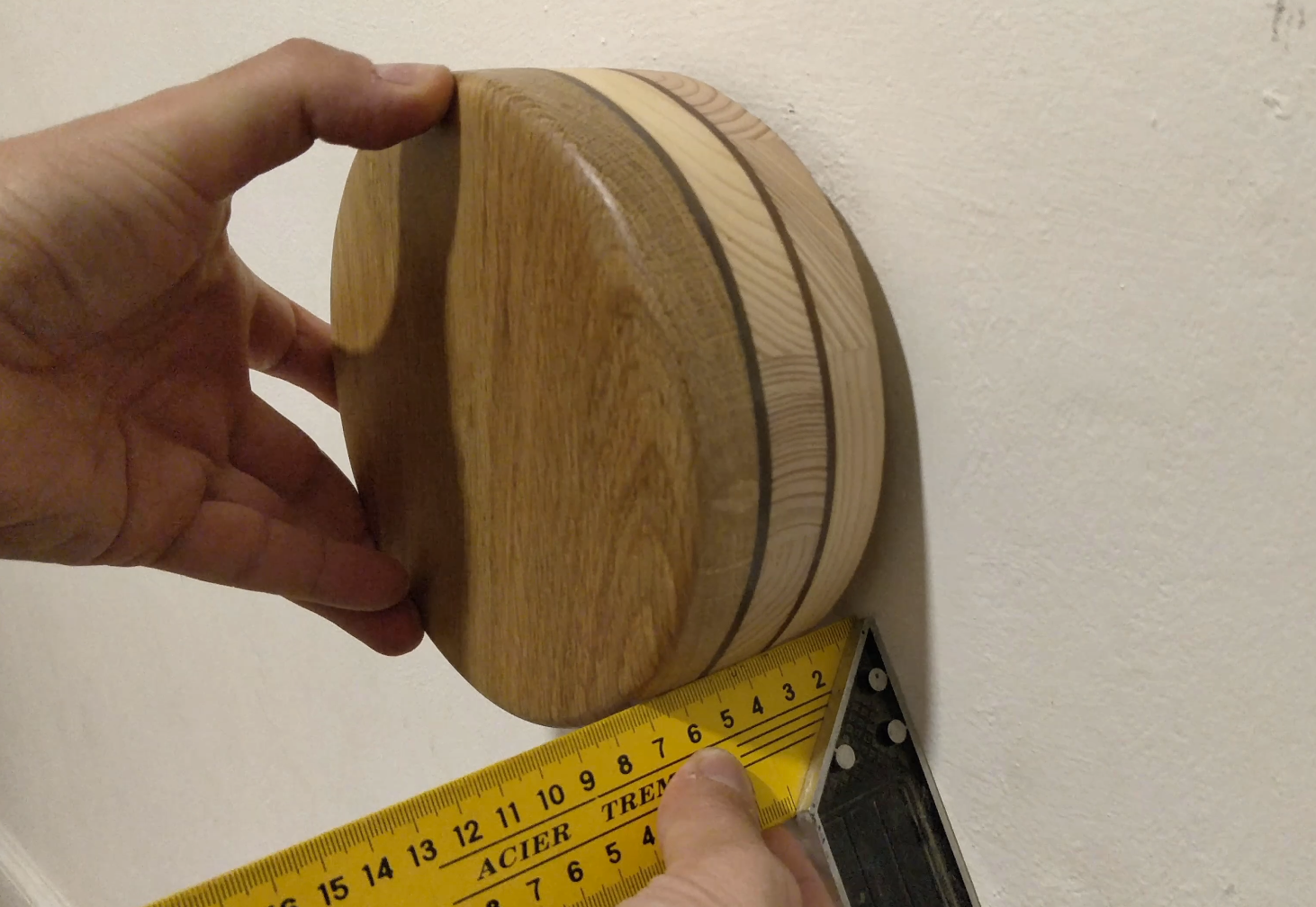 Plug-in Round Wood Wall LED Lamp | Portable Circle Socket Plug Night ...