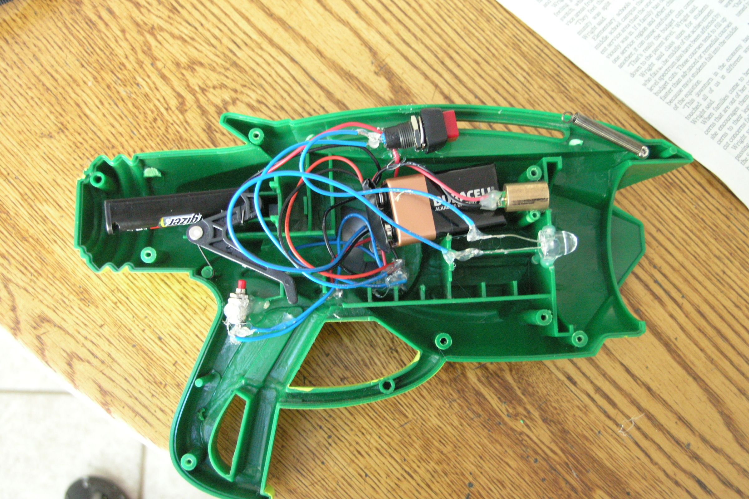 Make Laser Gun From a Cheep Imitation Nerf Gun : 5 Steps - Instructables