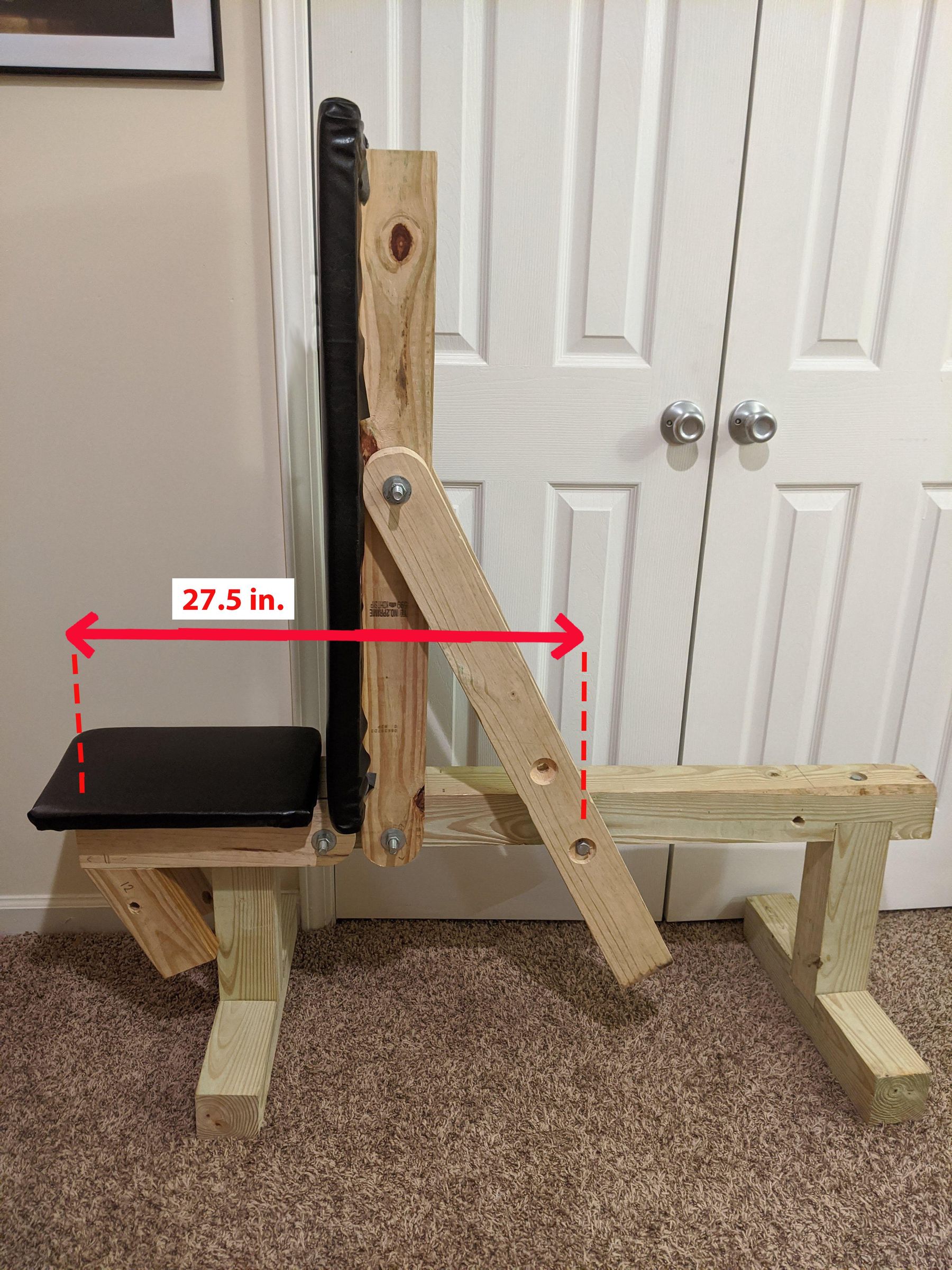 DIY Adjustable Wooden Weightlifting Bench : 12 Steps (with Pictures ...