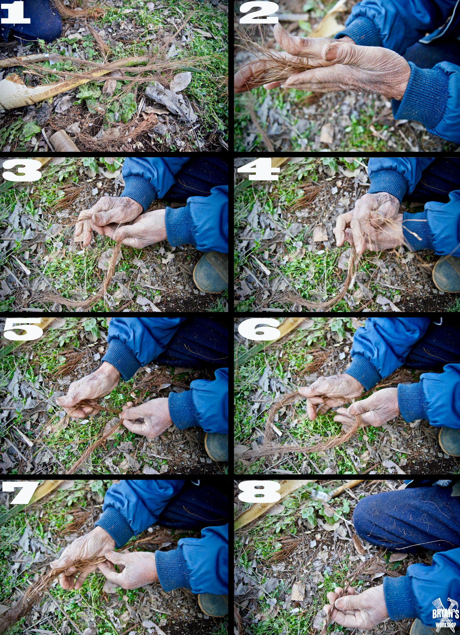 How to Make Rope Using Windmill Palm Tree Fiber! : 6 Steps (with ...