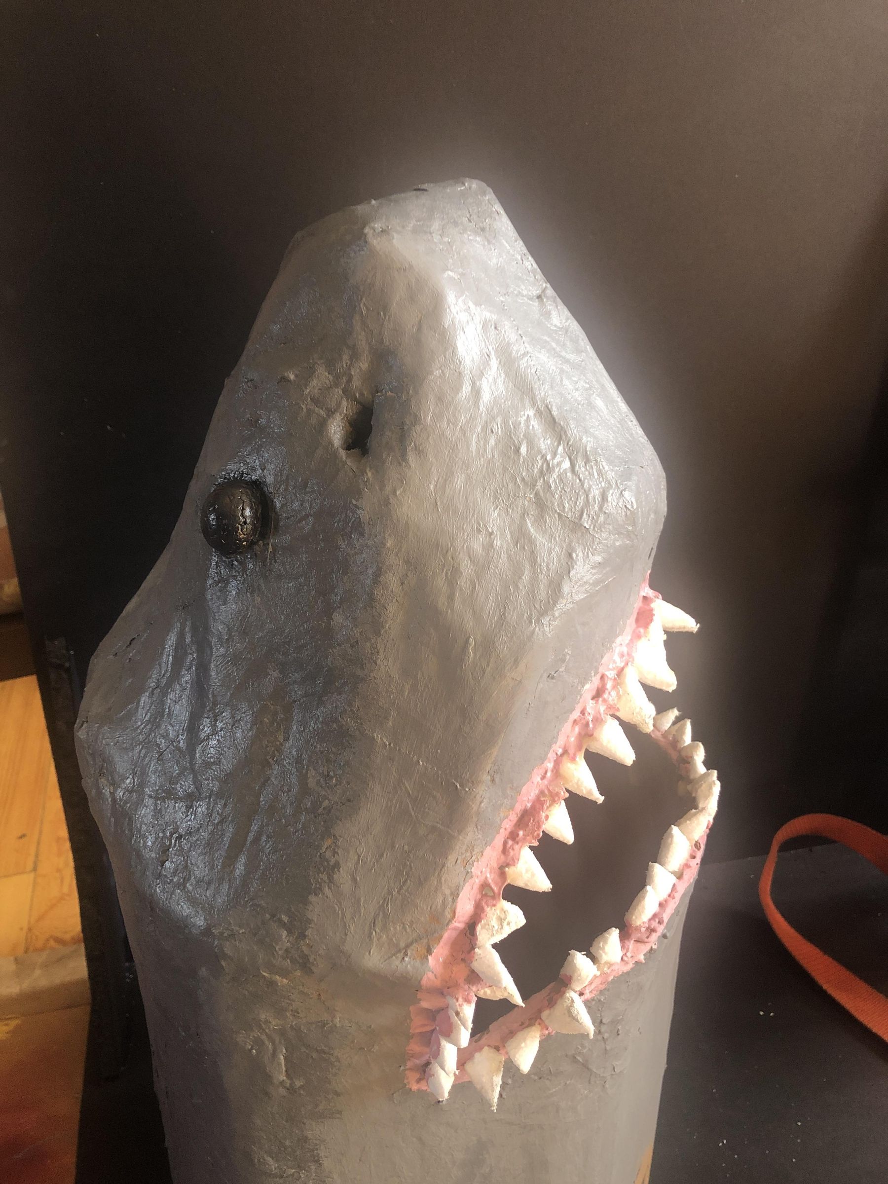 Papier Mache Shark Head Prop for Costume : 5 Steps (with Pictures ...