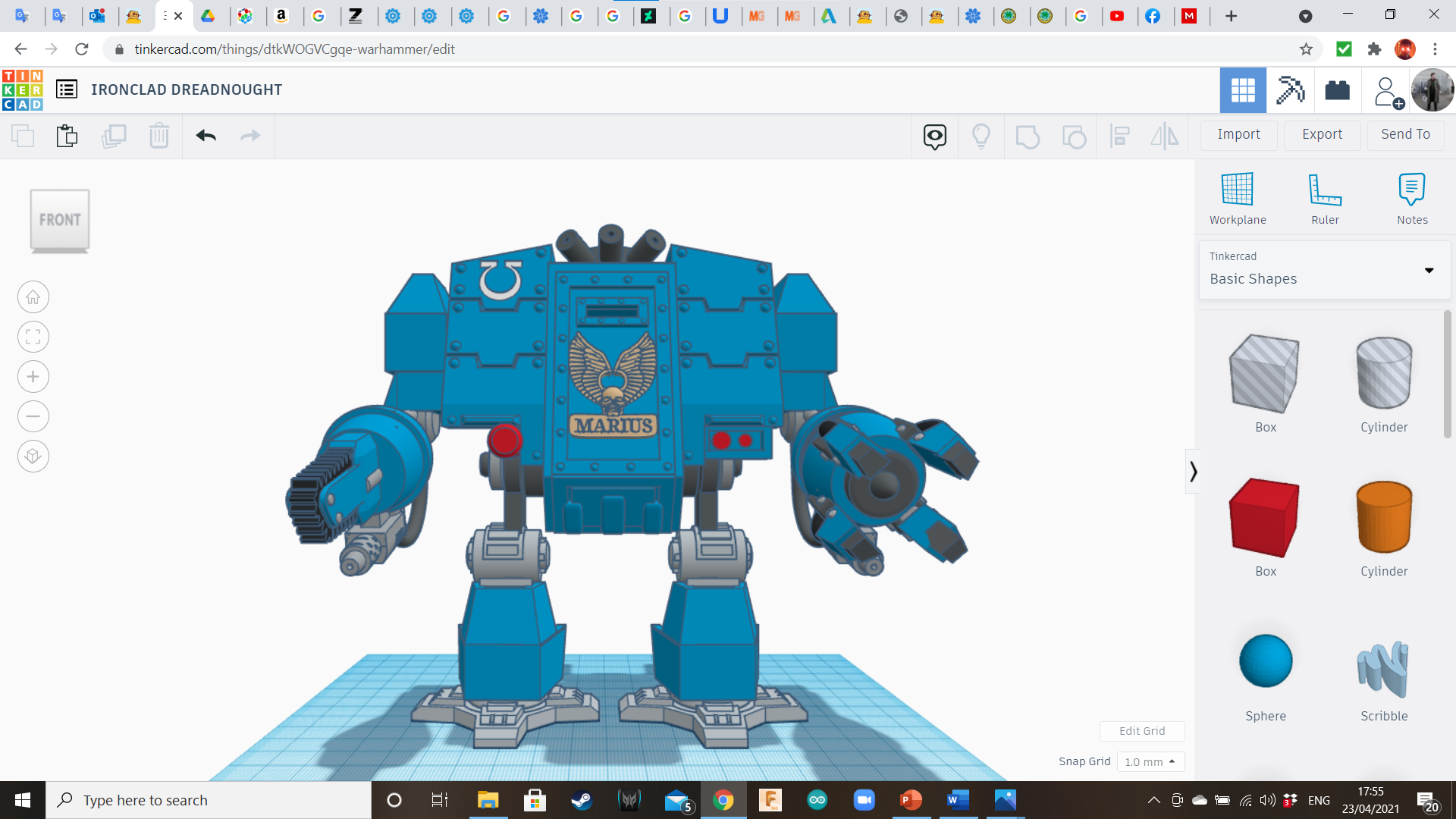 Tinkercad Robotics for (High) School: Walking Warhammer 40K's Dreadnought! : 40 Steps (with ...