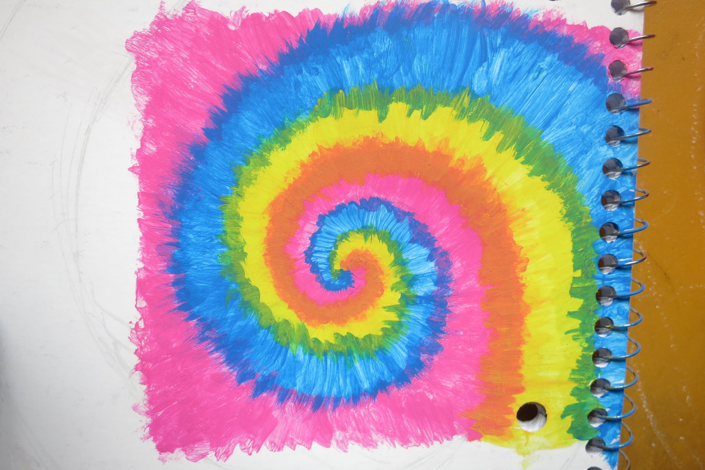 Art & Collectibles Rainbow Spiral Painting Acrylic Painting etna.com.pe