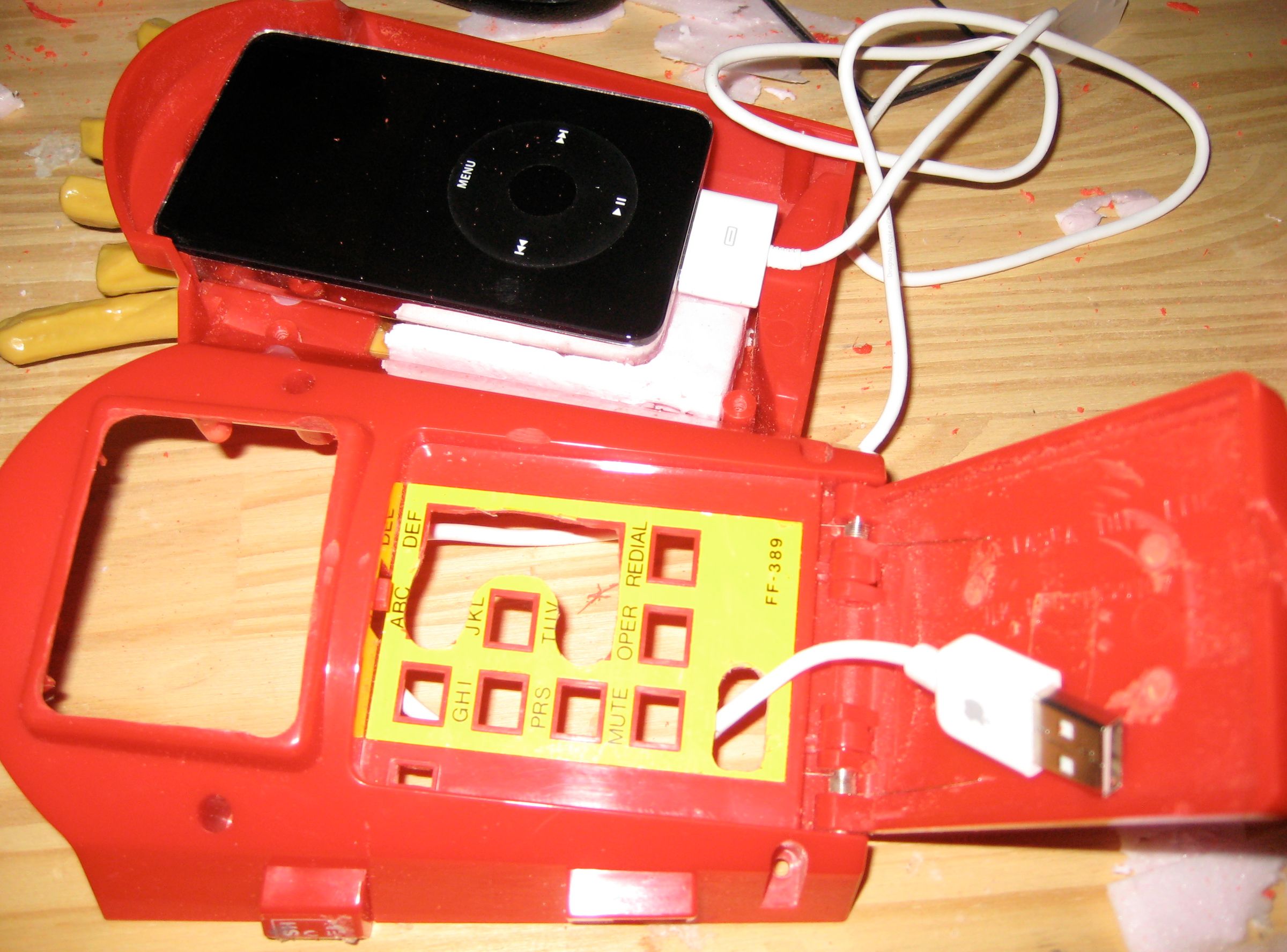 French Fry Phone + Ipod = Fry-pod : 7 Steps (with Pictures) - Instructables