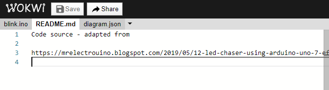 Led Chaser With 7 Patterns Wokwi Arduino 6 Steps Instructables